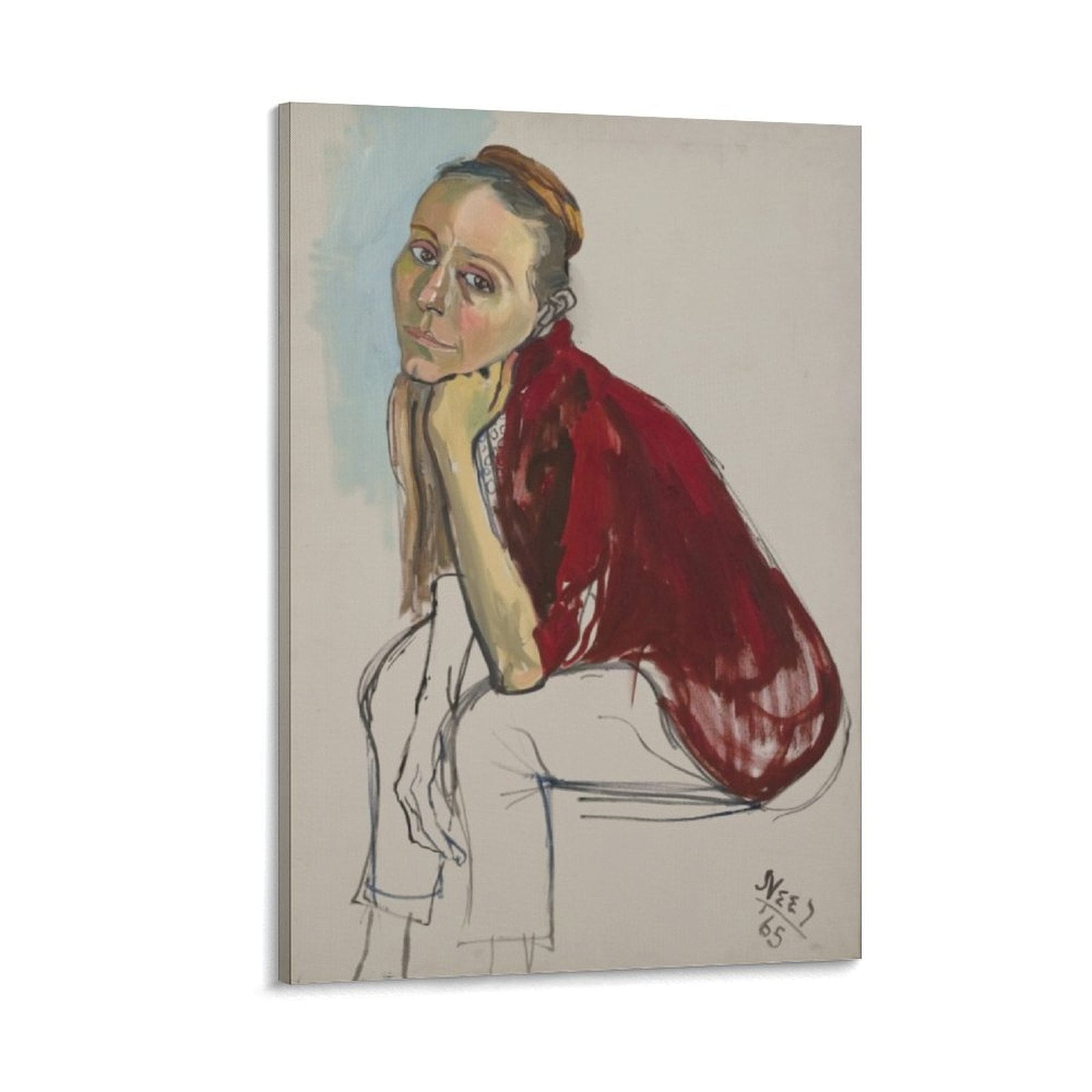 Alice Neel Painting Women Poster Cool Artworks Painting Wall Art Canvas ...