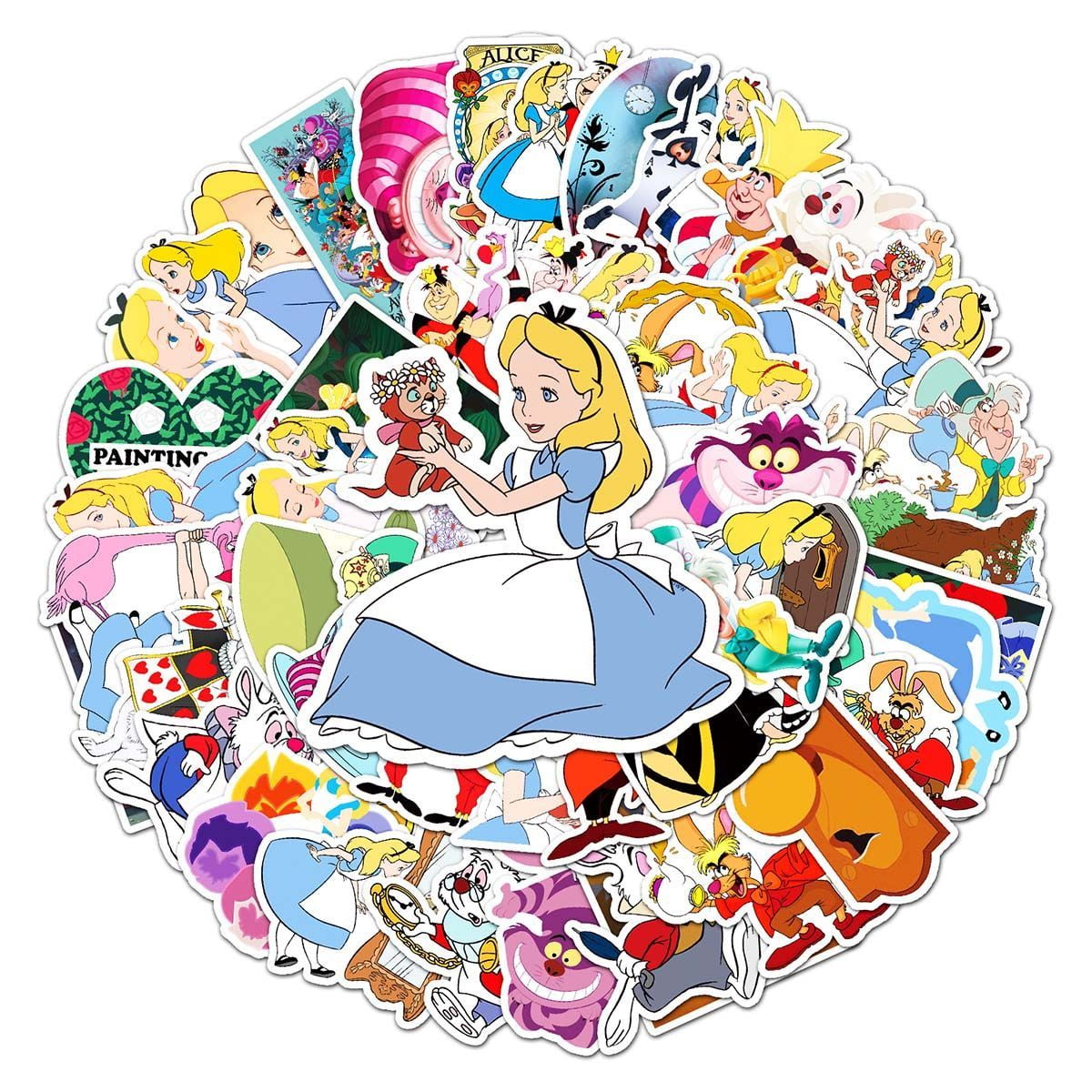 Alice Princess Stickers 50PCS Alice Stickers for Girls, Waterproof ...