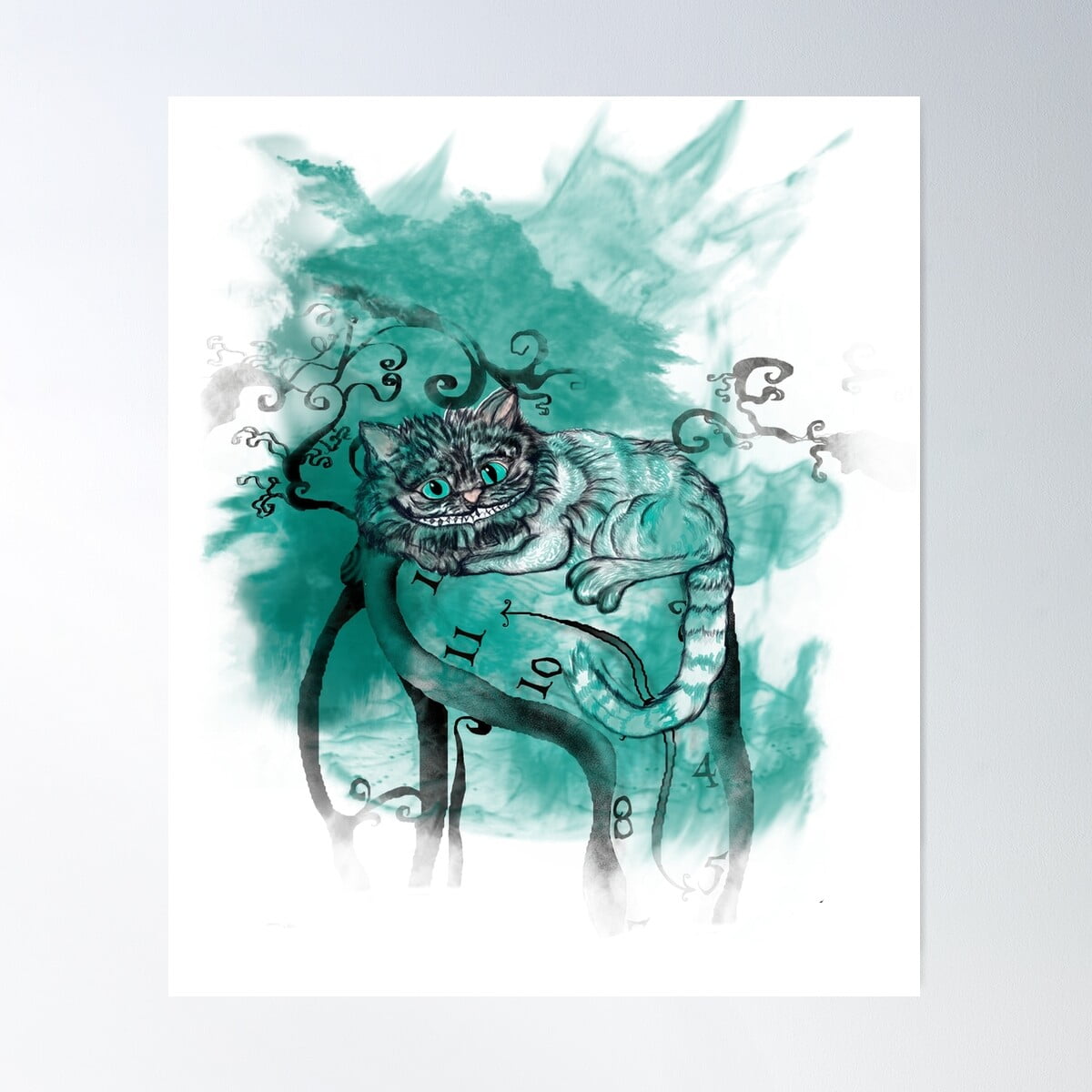 Alice'S Cat Poster Wall Art, Modern Wall Decor For Living Room Bedroom ...