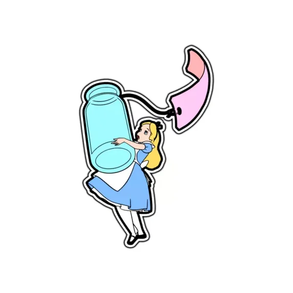 Alice Small Shrunk Drink Me Waterproof Sticker Phone Decal Water Bottle ...