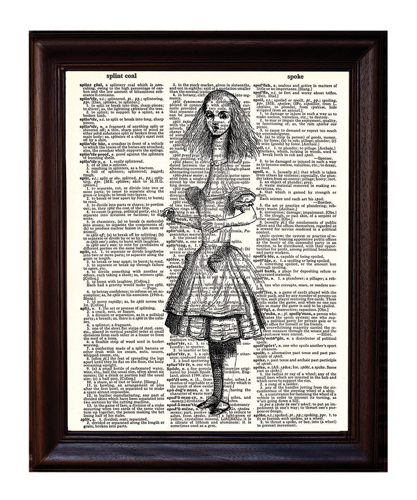 Alice Stretch - Dictionary Art Print Printed On Authentic Vintage ...