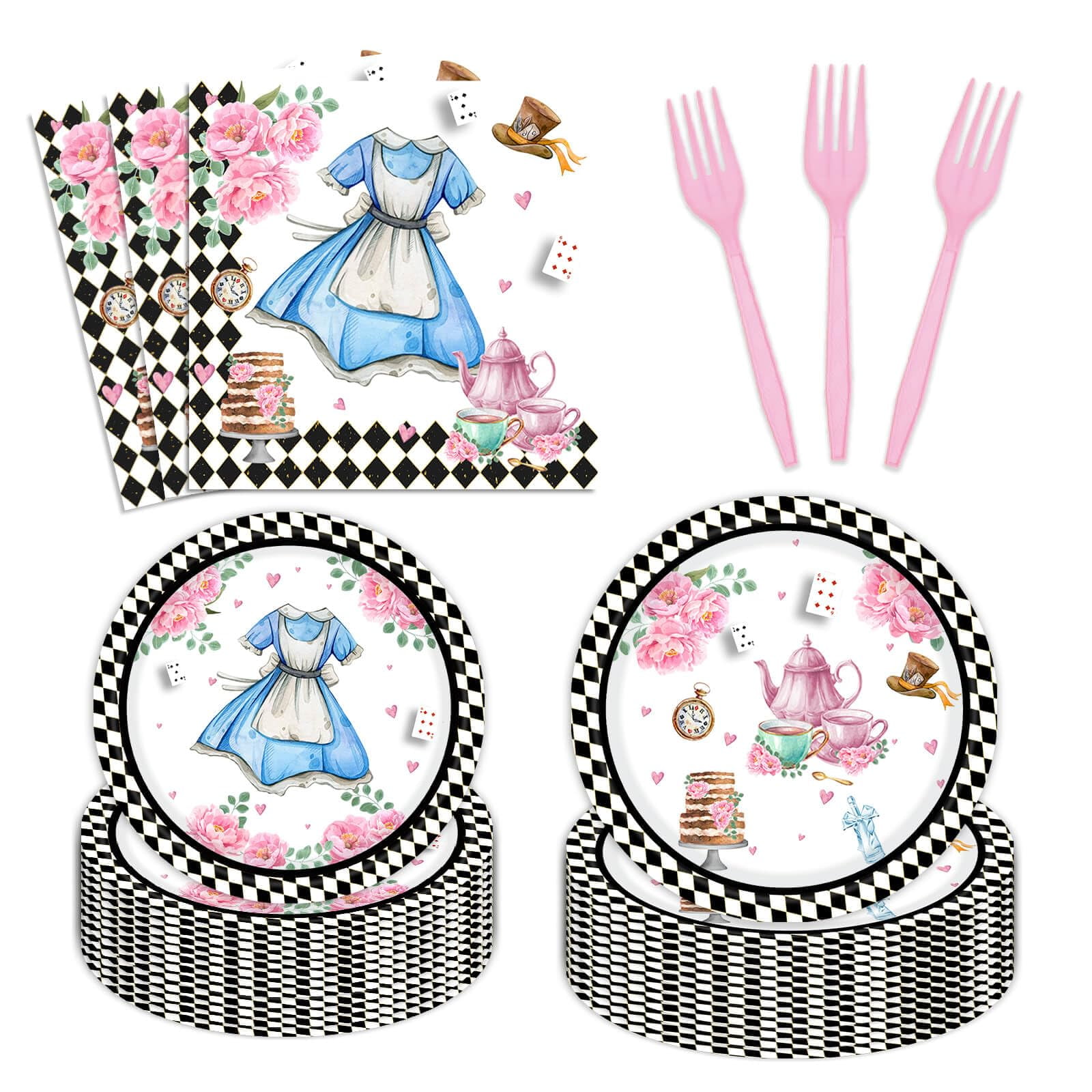 Alice TMH1 Birthday Party Supplies Onederland Tea Party for Girls Kids ...
