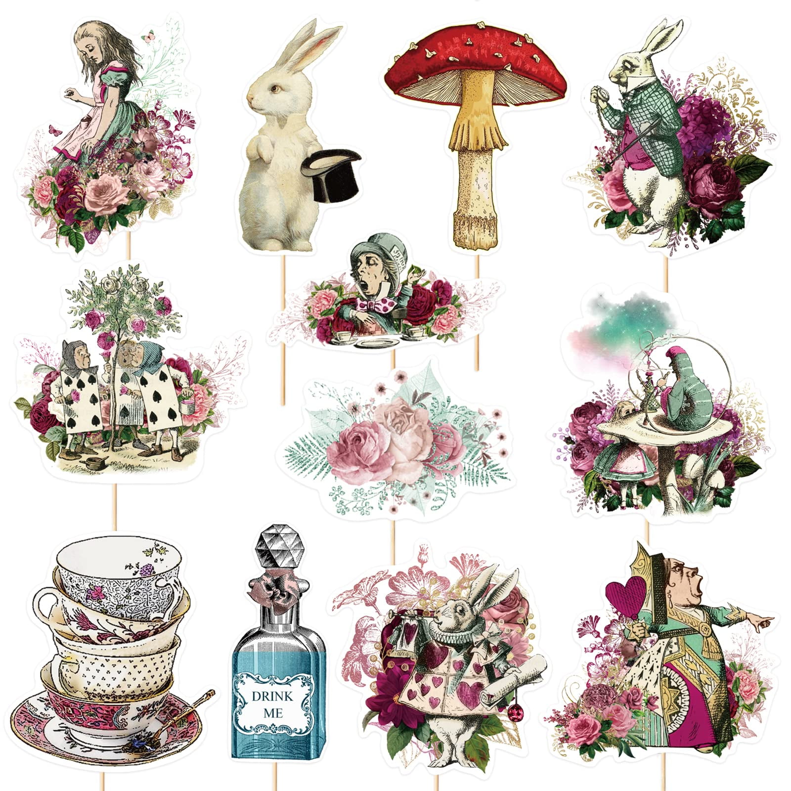 Alice Tea Party Photo Booth Props Party Photobooth Props and Signs ...