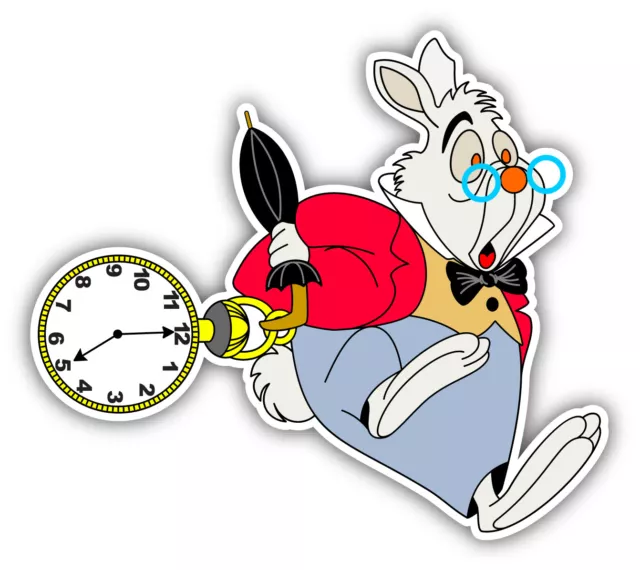 Alice White Rabbit Cartoon Bunny Decal Sticker Us Made Truck Window ...