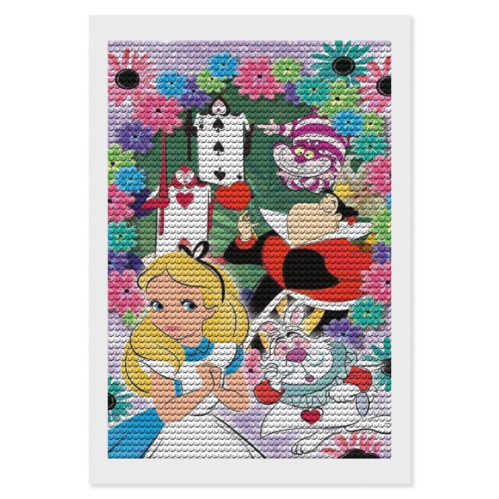 Alice in Wonden-Lan Diamond Art Kits DIY 5D Anime Painting by Number ...