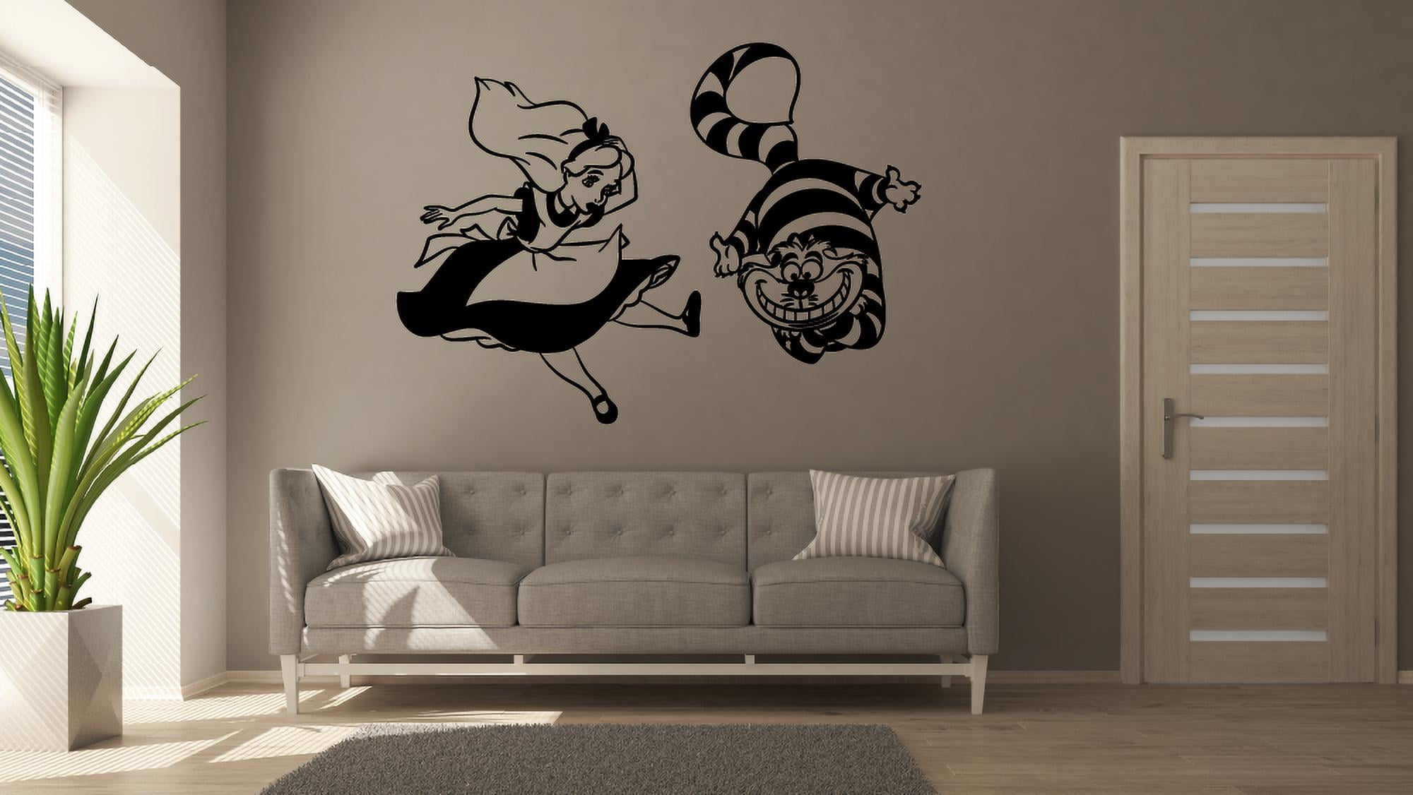 Alice In Wonderland - Alice And Cheshire Cat Playing And Laughing Cute ...