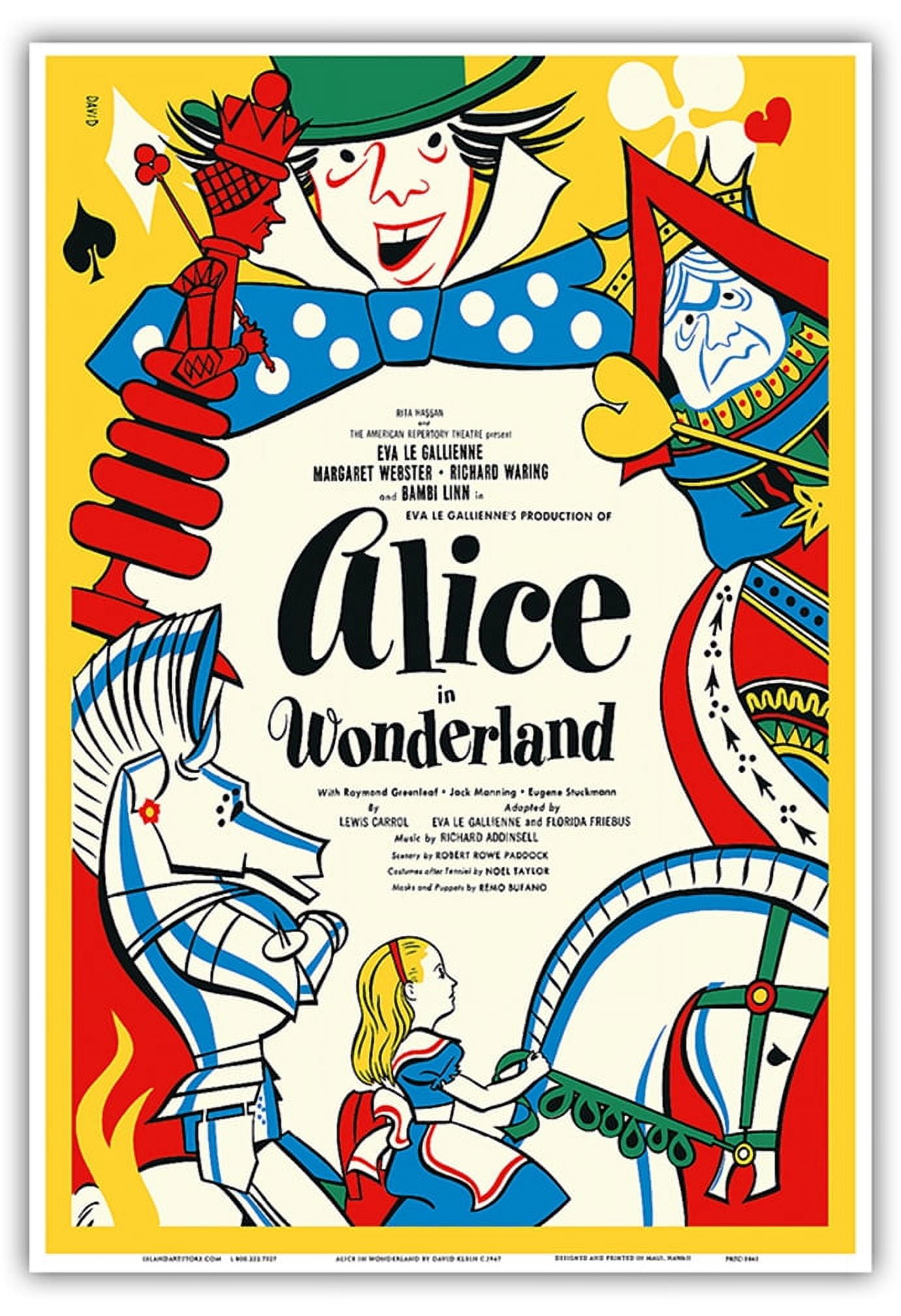 Alice in Wonderland - Broadway Production starring Eva Le Gallienne Margaret Webster - Vintage ...