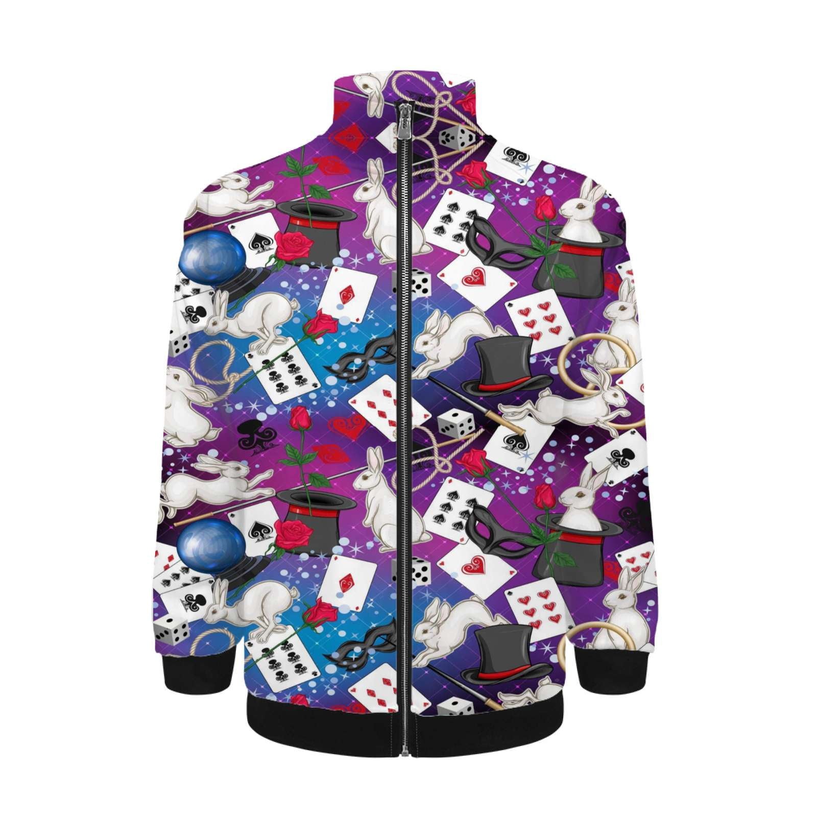 Alice Wonderland Cards Jacket Men's Street Cool Long Sleeves Coat ...