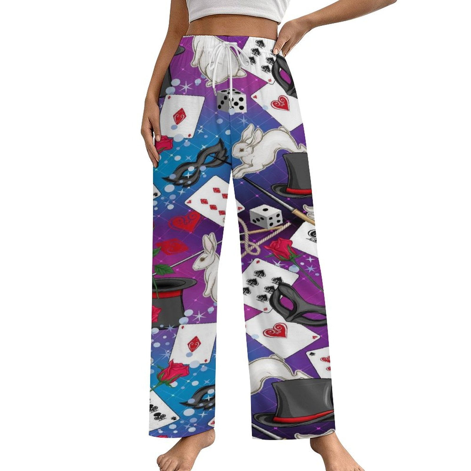 Alice Wonderland Cards Women's Pajamas Pajama Pants Women's Sleepwear ...
