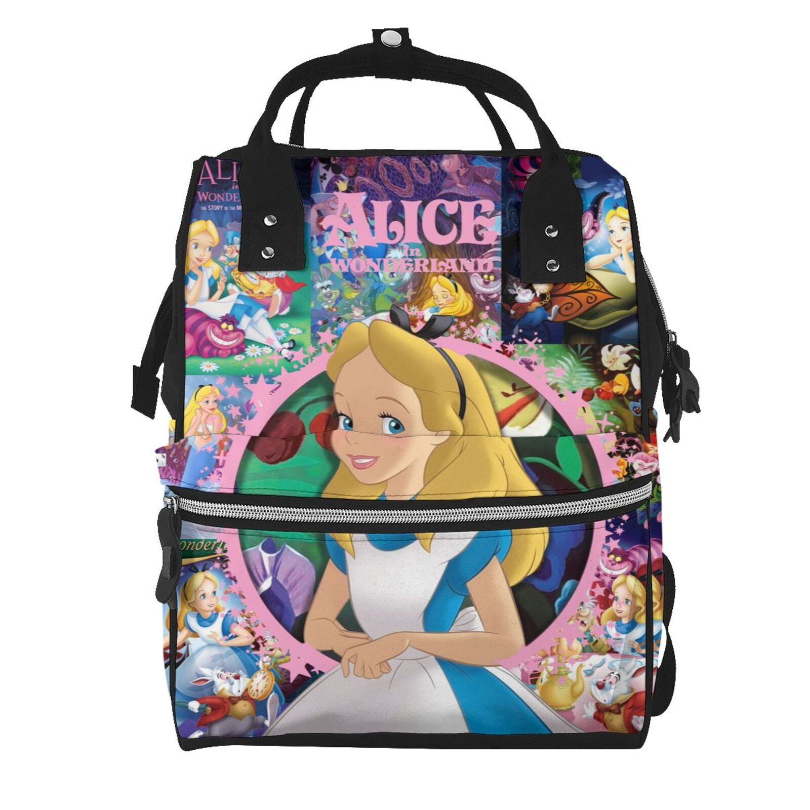 Alice in Wonderland Diaper Bag Nappy Mummy Backpack Fashion Shoulders ...