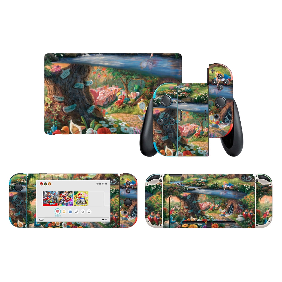 Alice in Wonderland Game Switch Skin - Anime Cartoon Game Sticker, No ...