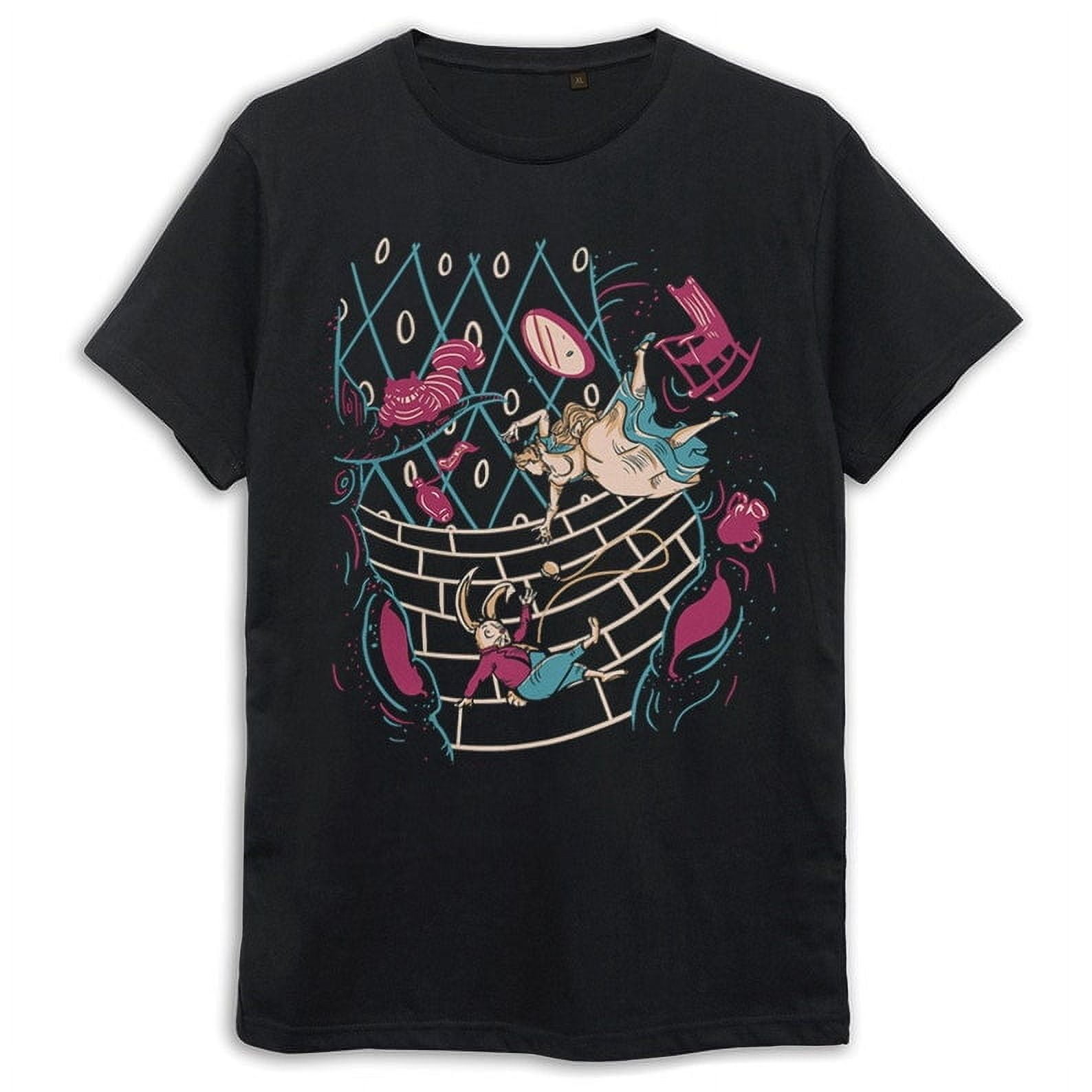 Alice in Wonderland Inspired Graphic T-Shirt – Vintage Fantasy Tee for ...