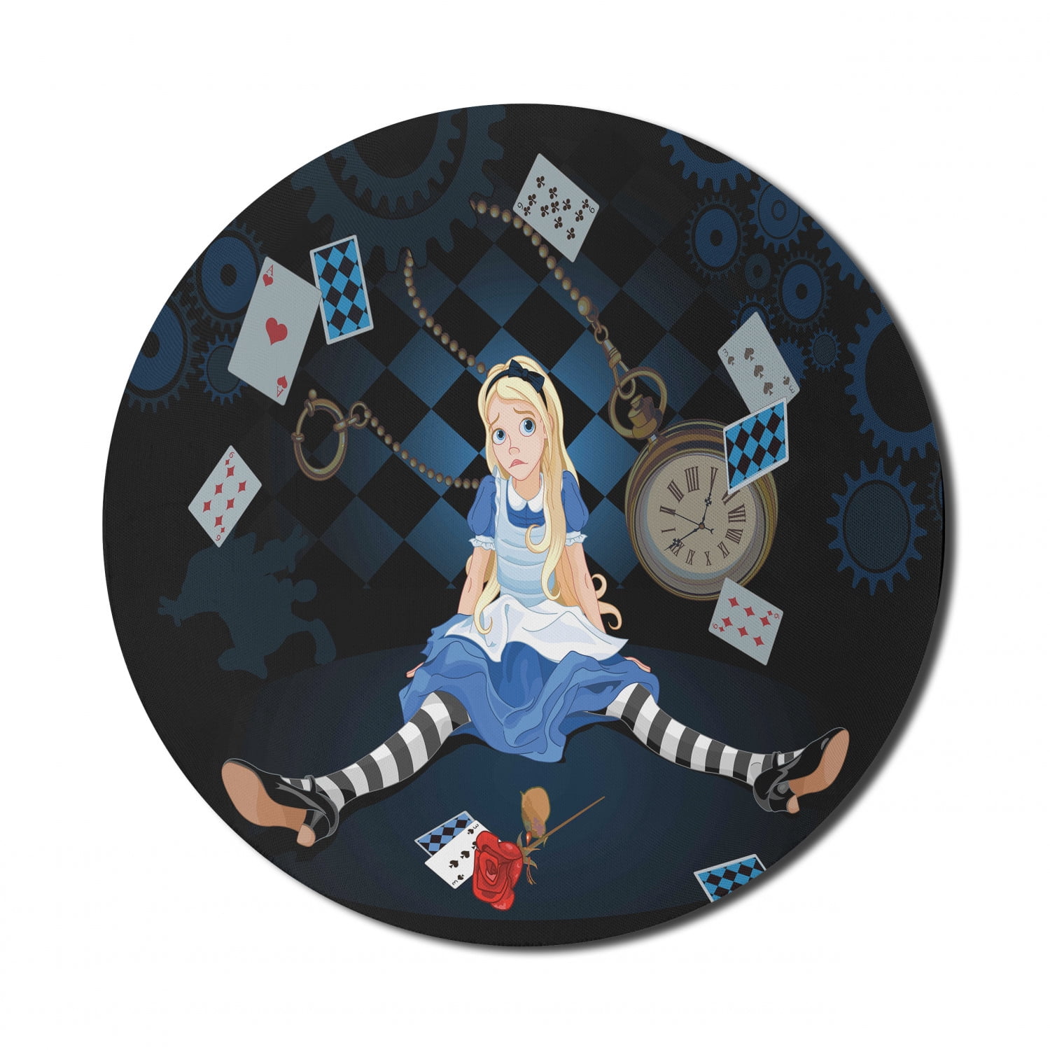 Alice in Wonderland Mouse Pad for Computers, Grown Giant Girl Sitting ...