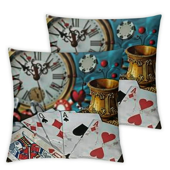 Alice in Wonderland Throw Pillow Cushion Cover, Mad Design of Cards ...