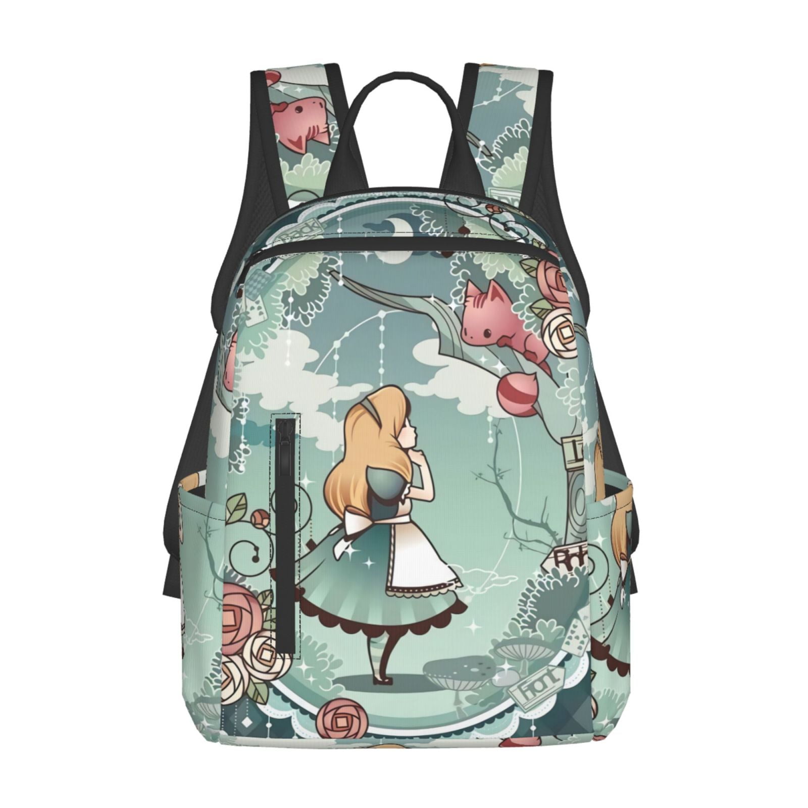 Alice in Wonderland Unisex Cartoon Backpack Casual Daypacks Cute ...