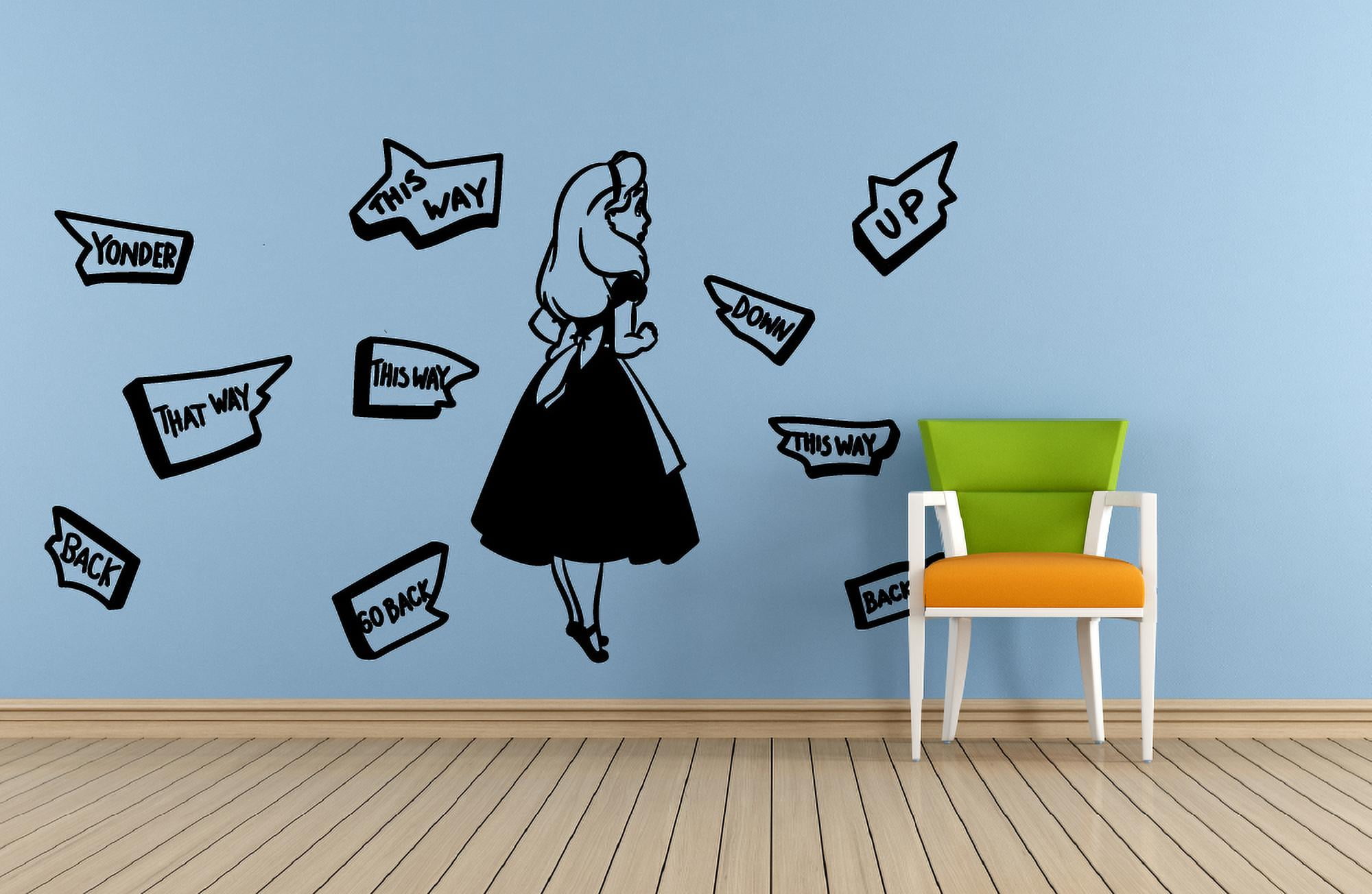 Alice In Wonderland Walking Through Directions Up Down This Way That ...