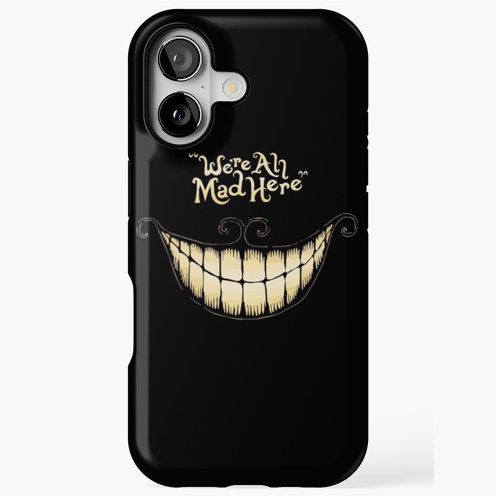 Alice Wonderland We’re All Mad Here Cat Quote Fantasy Art Case for ...