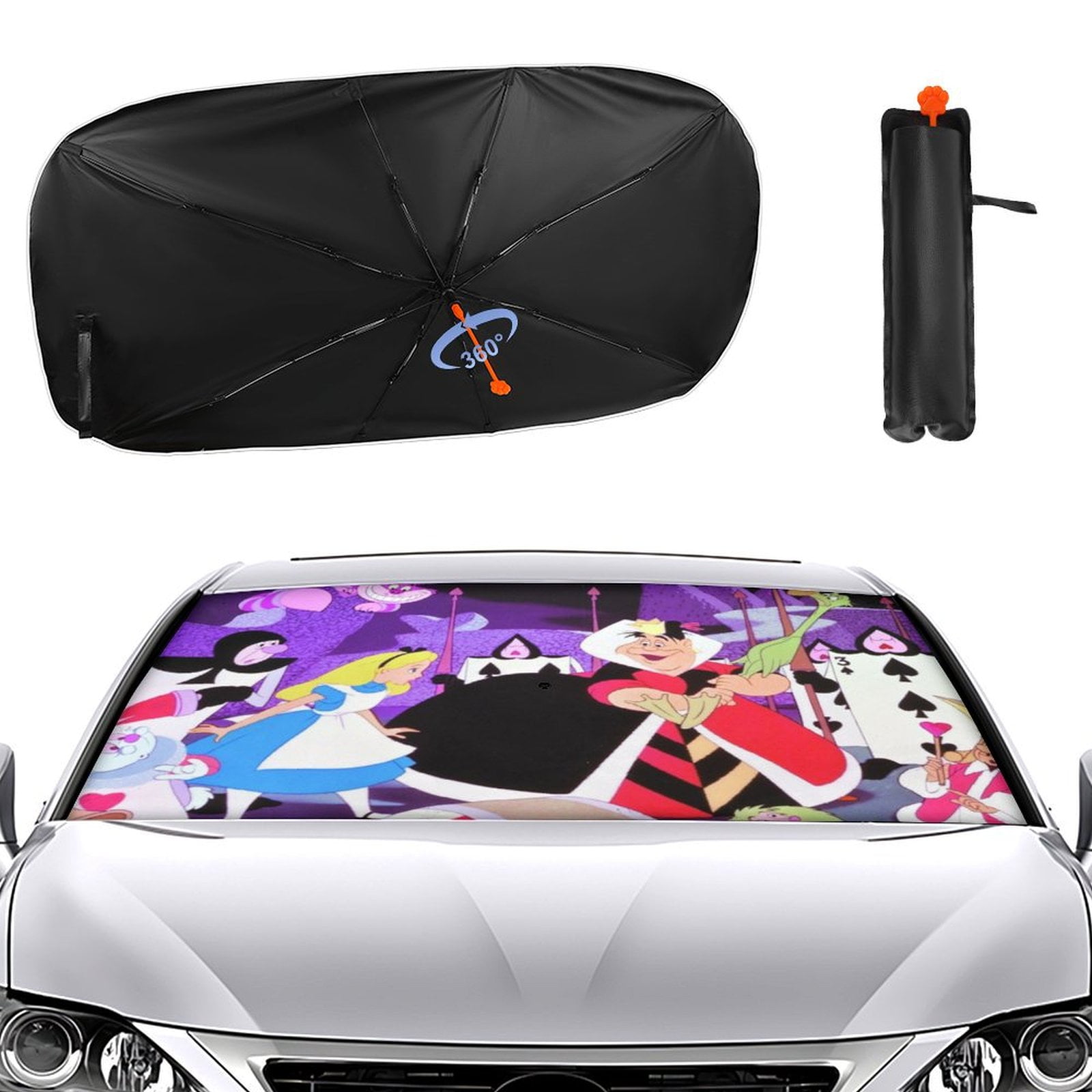 Alice in Wonderland Windshield Sun Shade Umbrella - Foldable Car Window ...