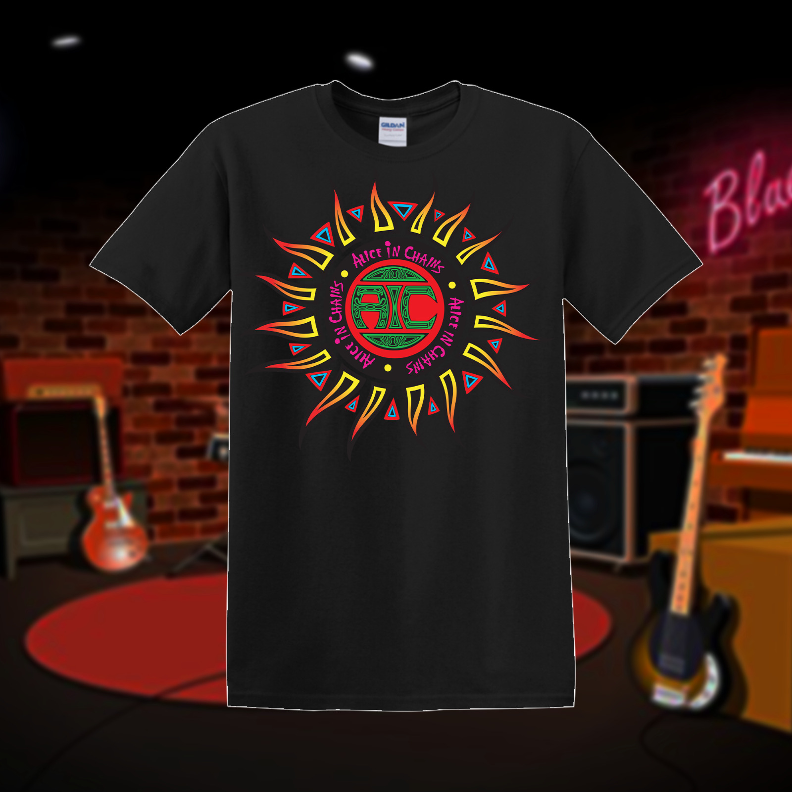 Alice in Chains T-Shirt – Iconic Rock Band Graphic Shirt - Walmart.com