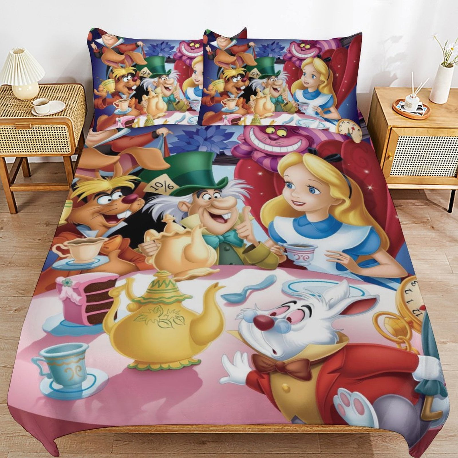 Alice in Wonderland 3-piece Bedding Set Full Size,Kids Bedding Include ...