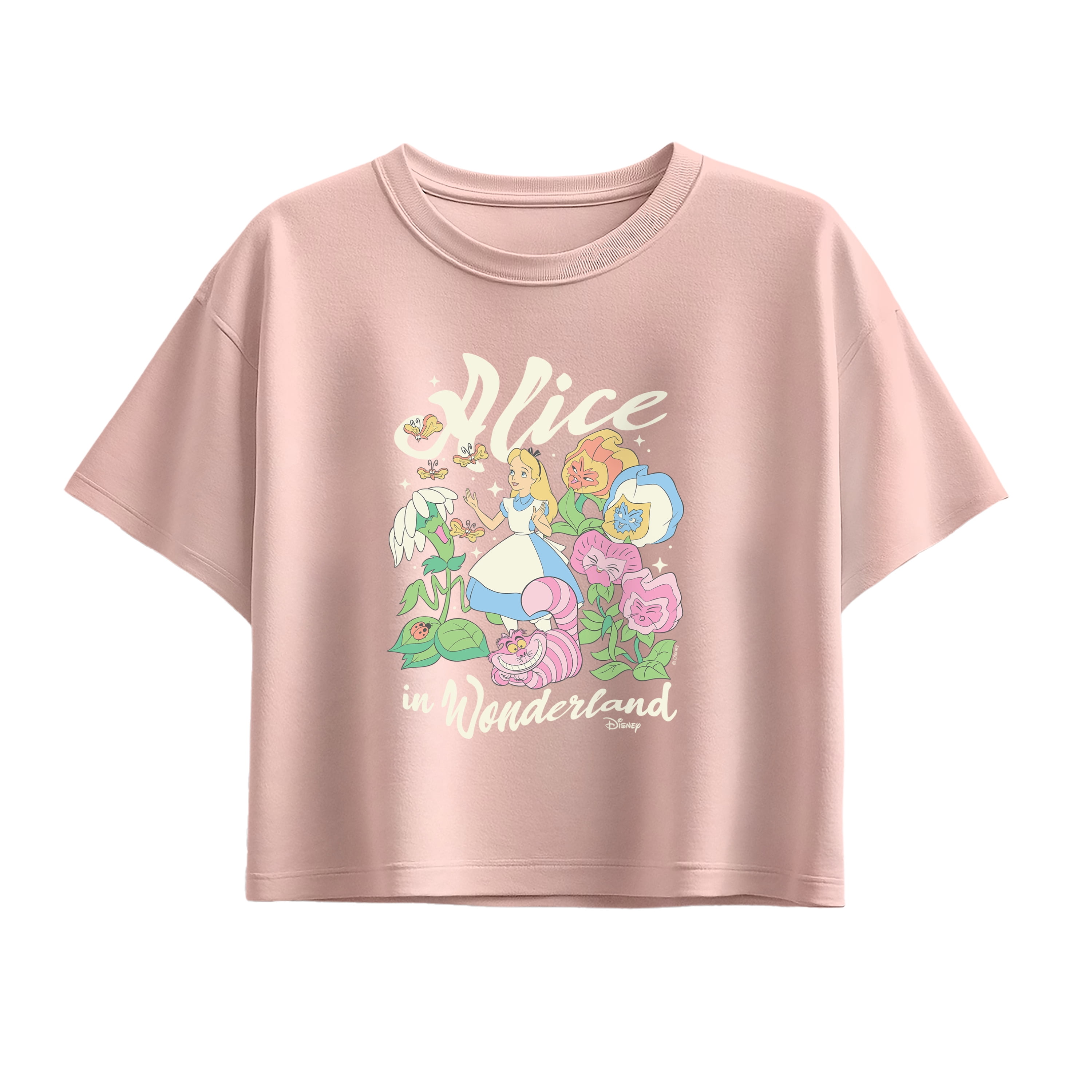 Alice in Wonderland - Alice and Flowers - Youth Girls Boxy T-Shirt ...