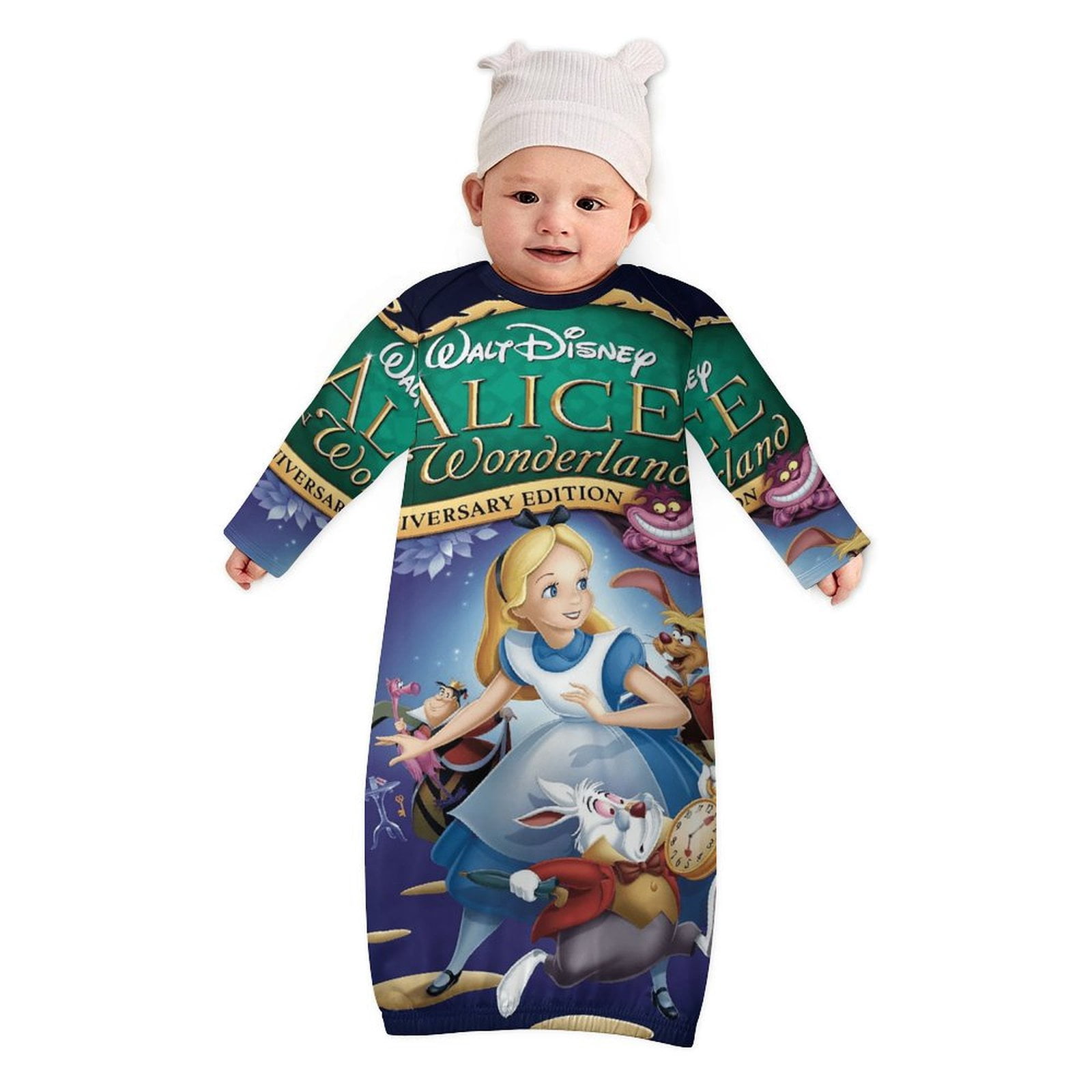 Alice in Wonderland Baby Boy And Girls Sleeper Gown Newborn to Infant ...