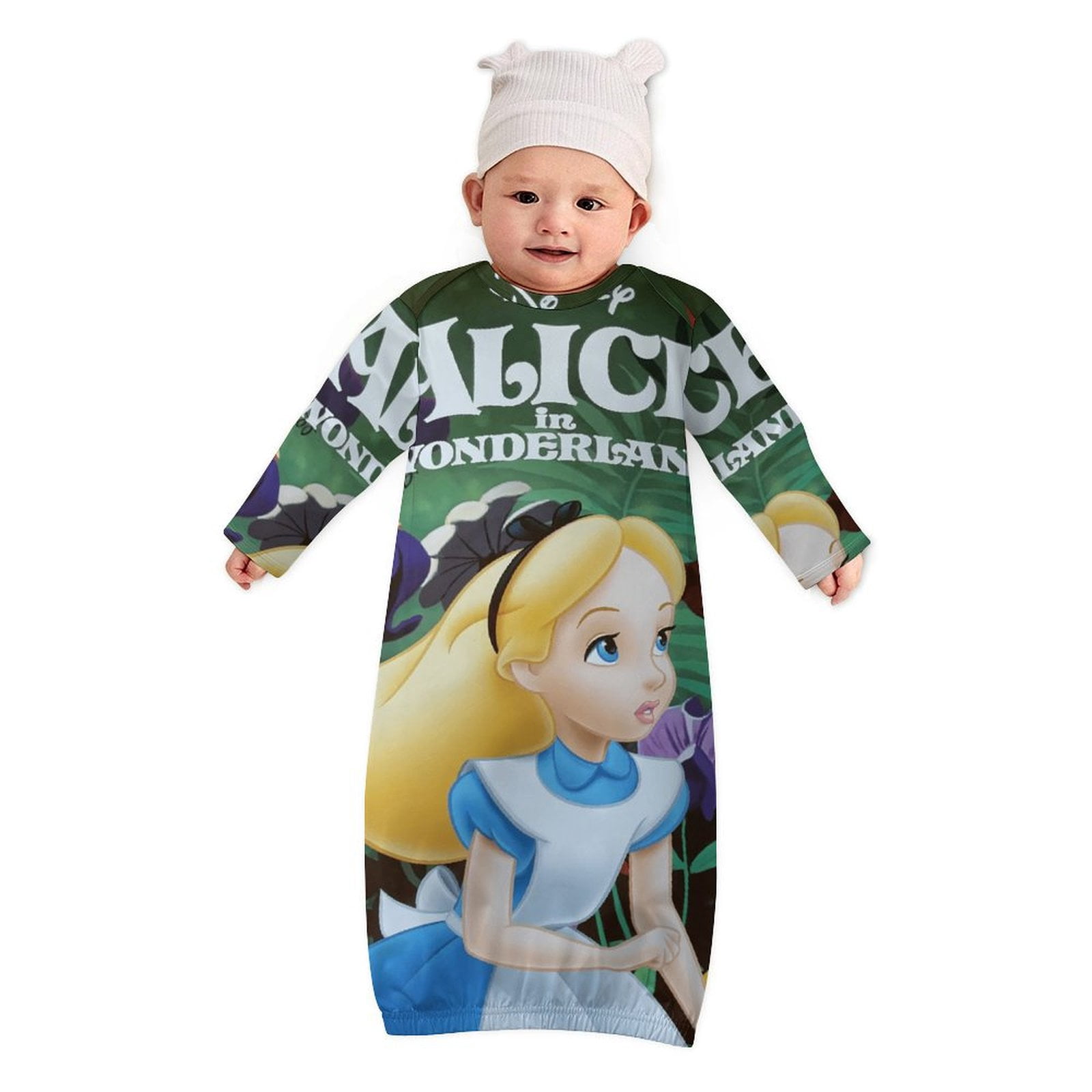Alice in Wonderland Baby Boy And Girls Sleeper Gown Newborn to Infant ...