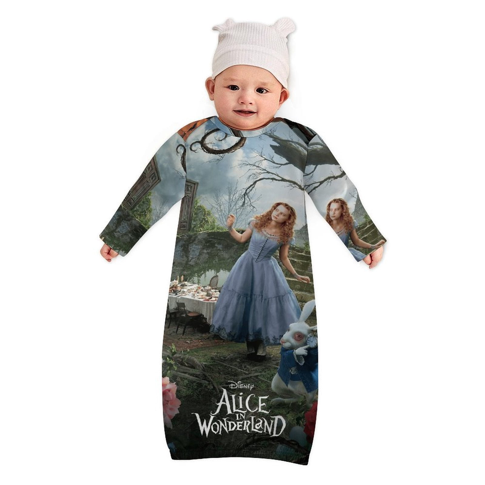 Alice in Wonderland Baby Boy And Girls Sleeper Gown Newborn to Infant ...