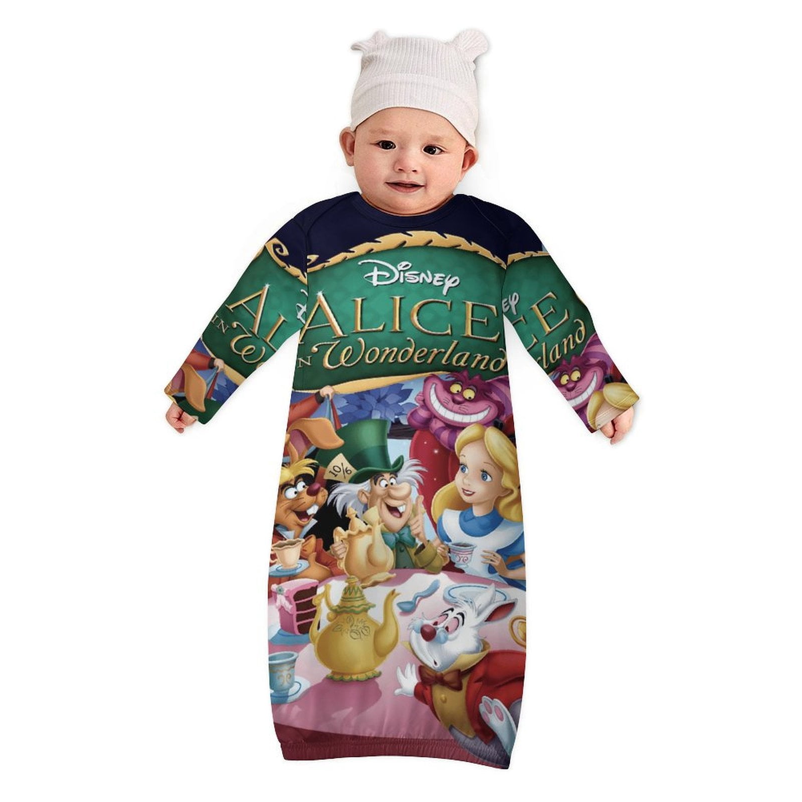 Alice in Wonderland Baby Boy And Girls Sleeper Gown Newborn to Infant ...