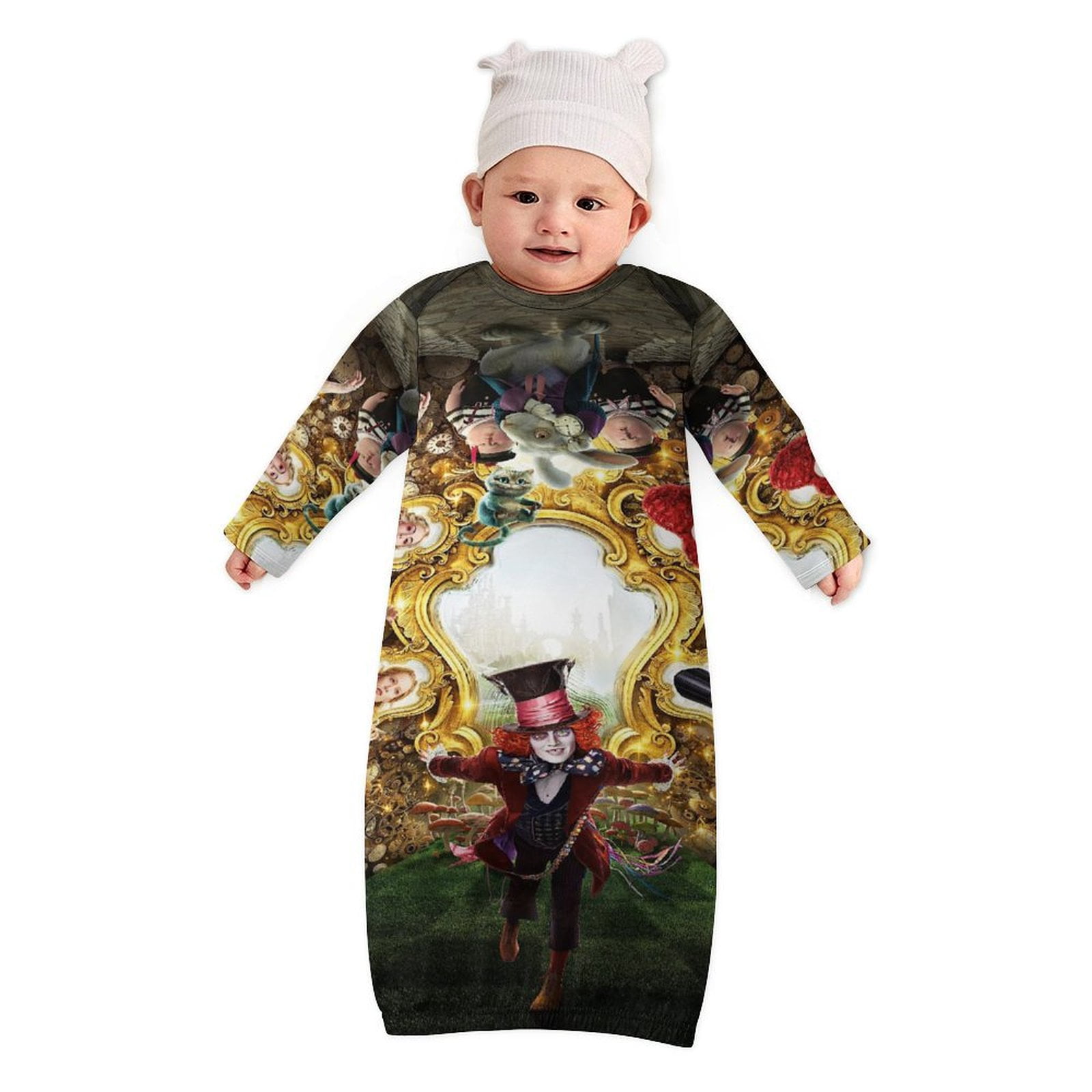 Alice in Wonderland Baby Boy And Girls Sleeper Gown Newborn to Infant ...