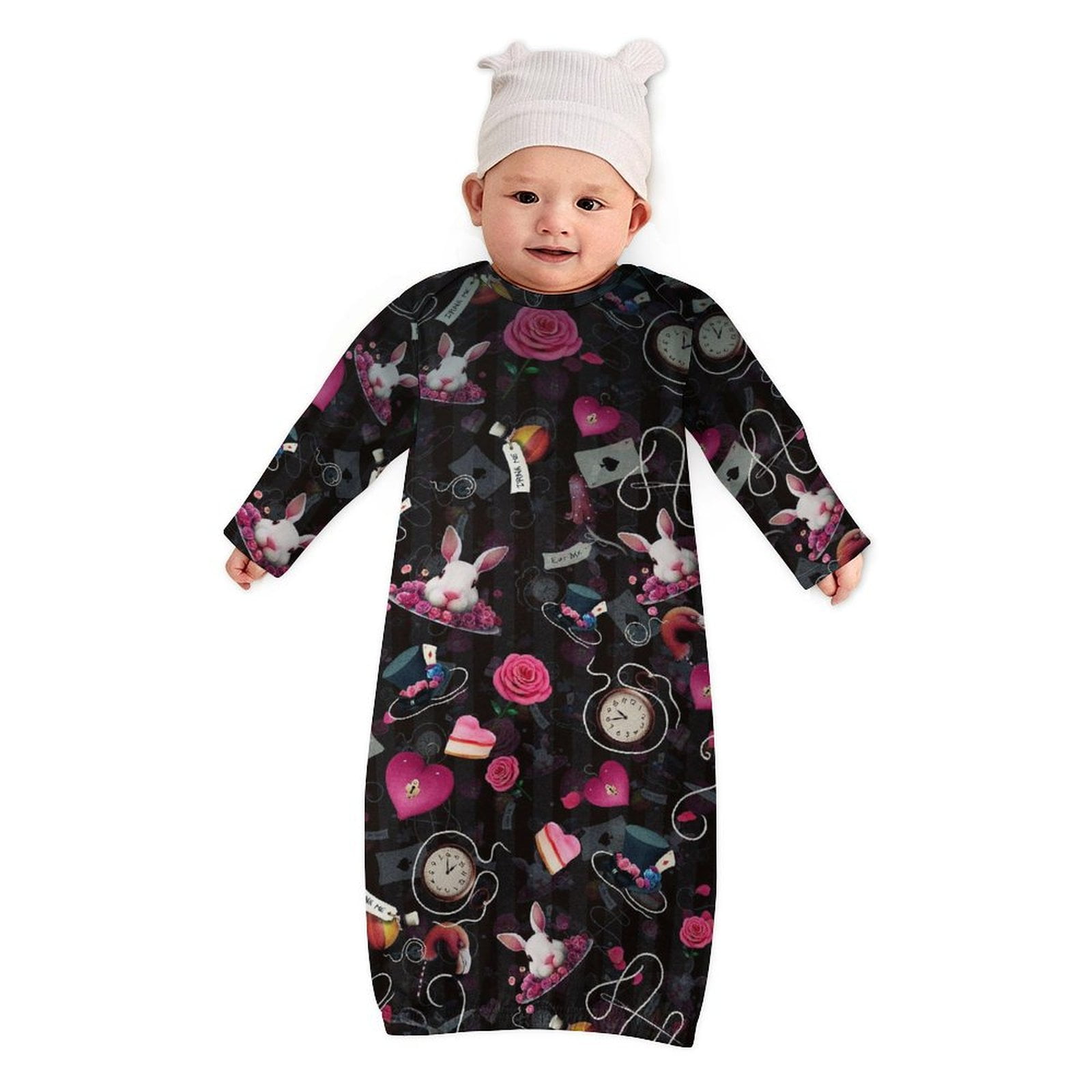 Alice in Wonderland Baby Boy And Girls Sleeper Gown Newborn to Infant ...