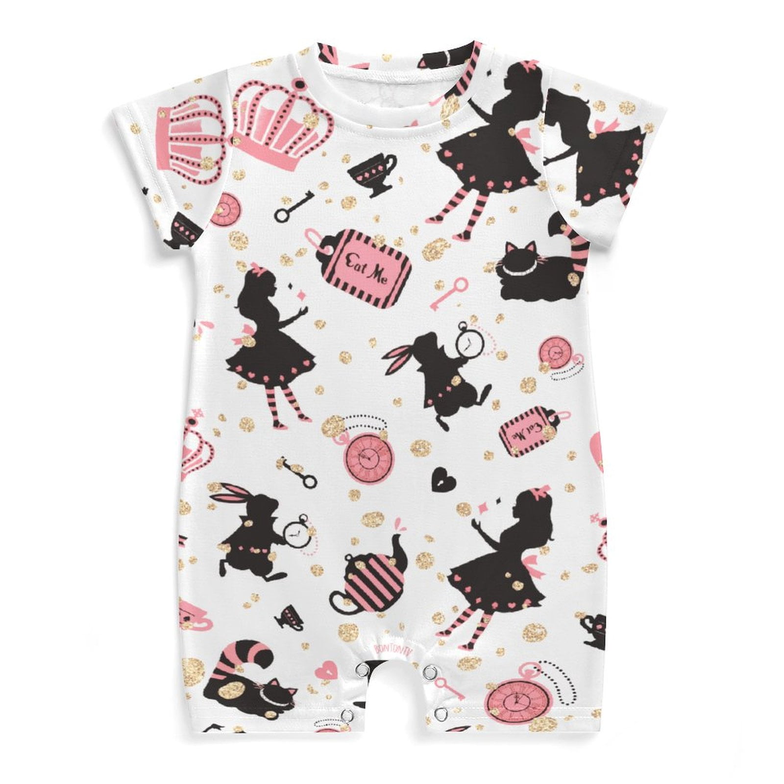 Alice in Wonderland Baby Boy Girl Short Sleeve Romper Clothing Set ...