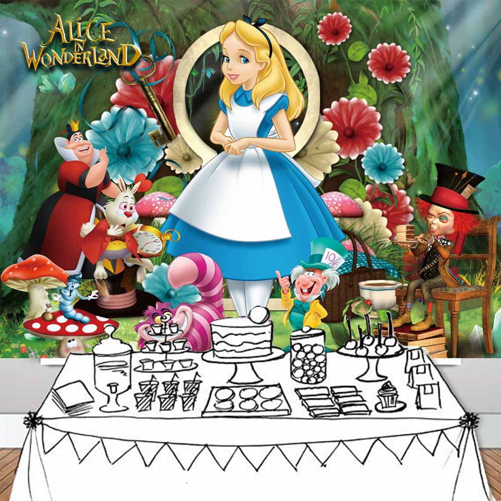 Alice In Wonderland Birthday Banner