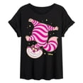Alice in Wonderland - Cheshire Cat - Juniors Oversized Graphic T-Shirt ...