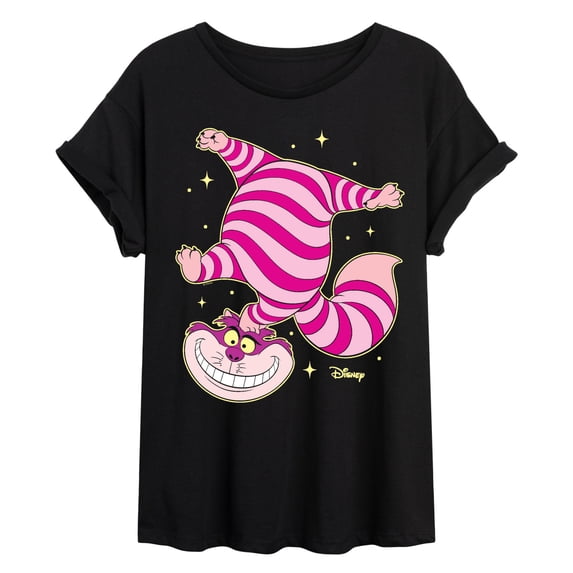 Alice in Wonderland - Cheshire Cat - Juniors Oversized Graphic T-Shirt ...