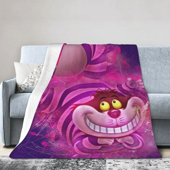 Alice in Wonderland Cheshire Cat Throw Blanket Kids Plush Blanket Ultra ...