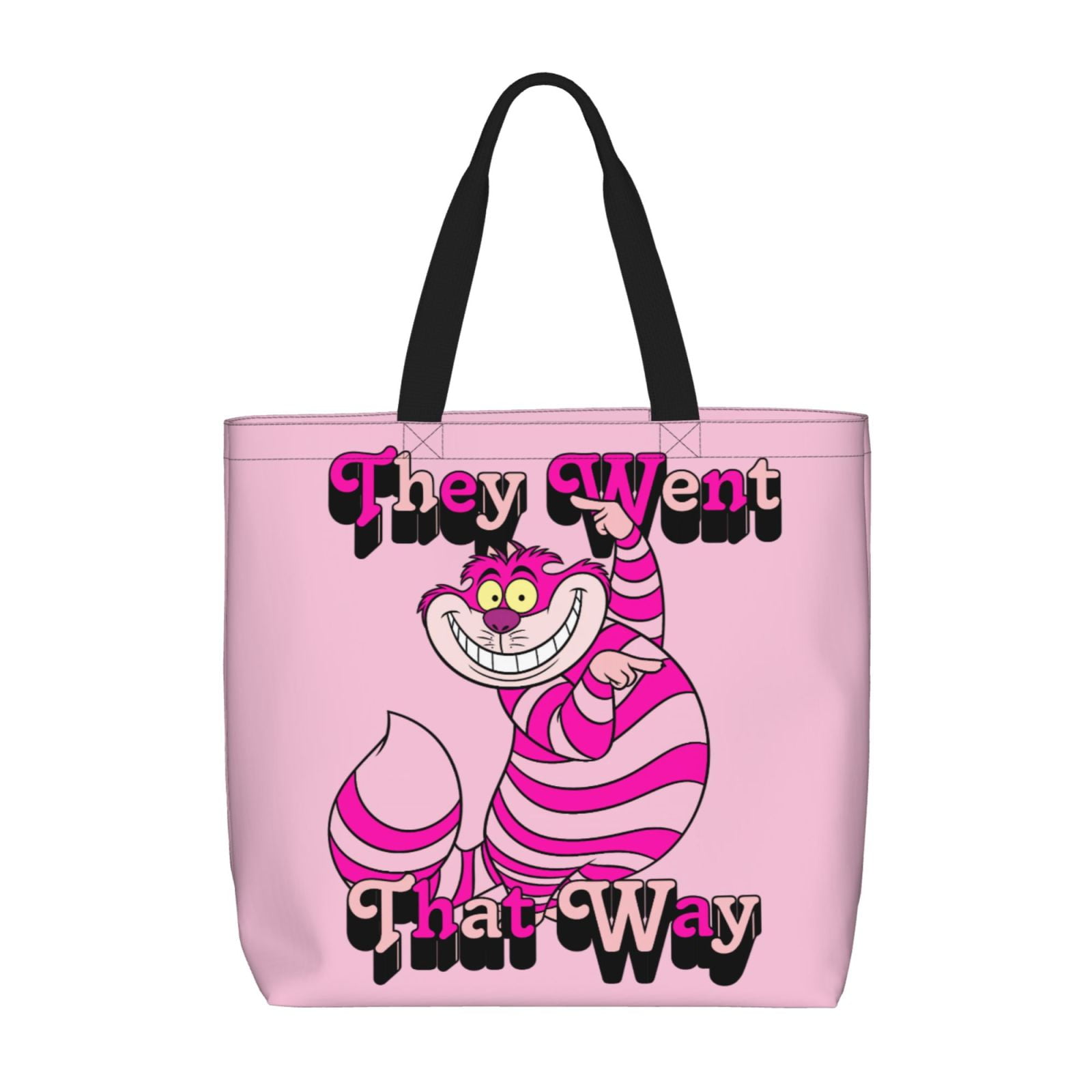 Alice in Wonderland Cheshire Cat Tote Bag with Inner Pocket,Large ...