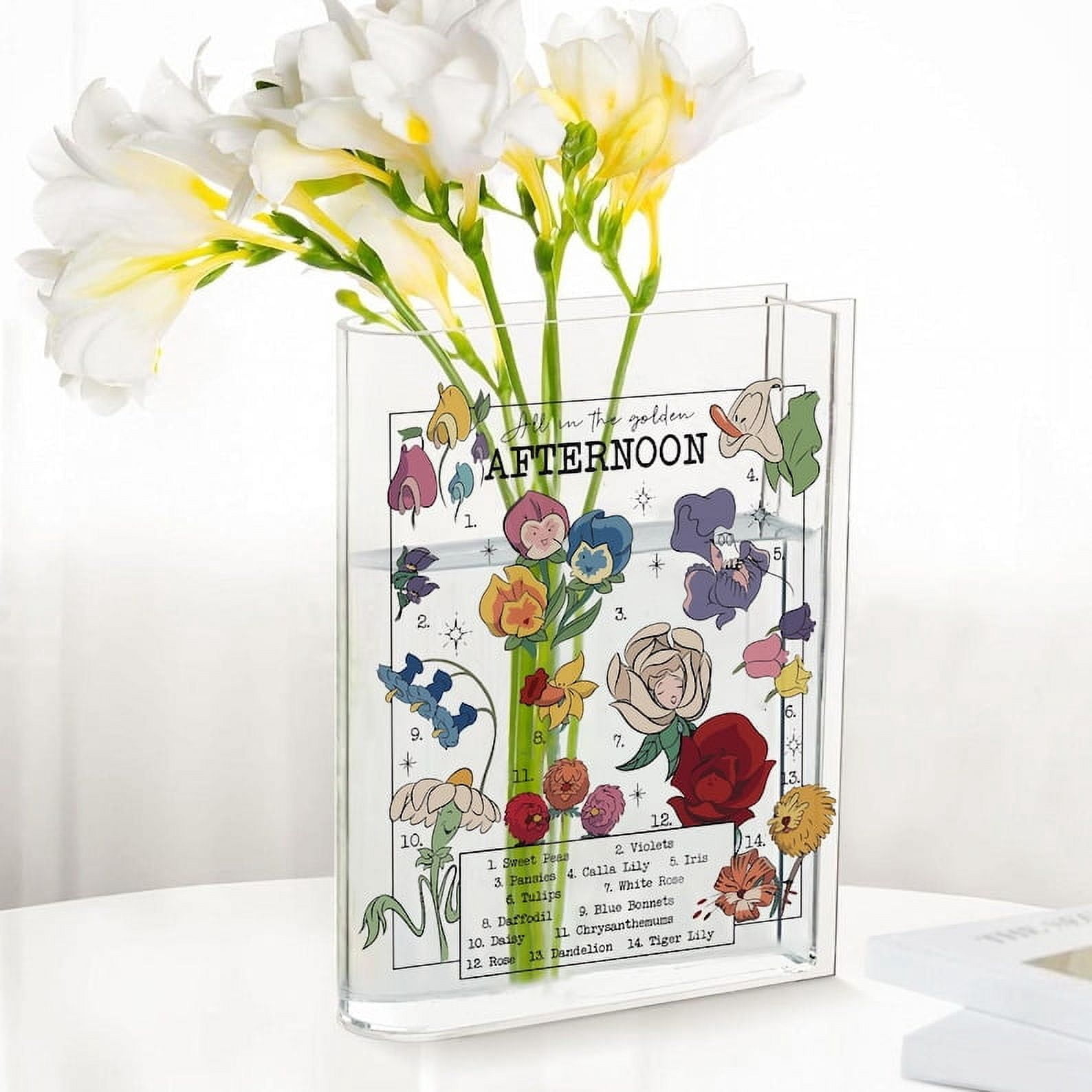 Alice in Wonderland Clear Book Vase, Alice in Wonderland Vases ...