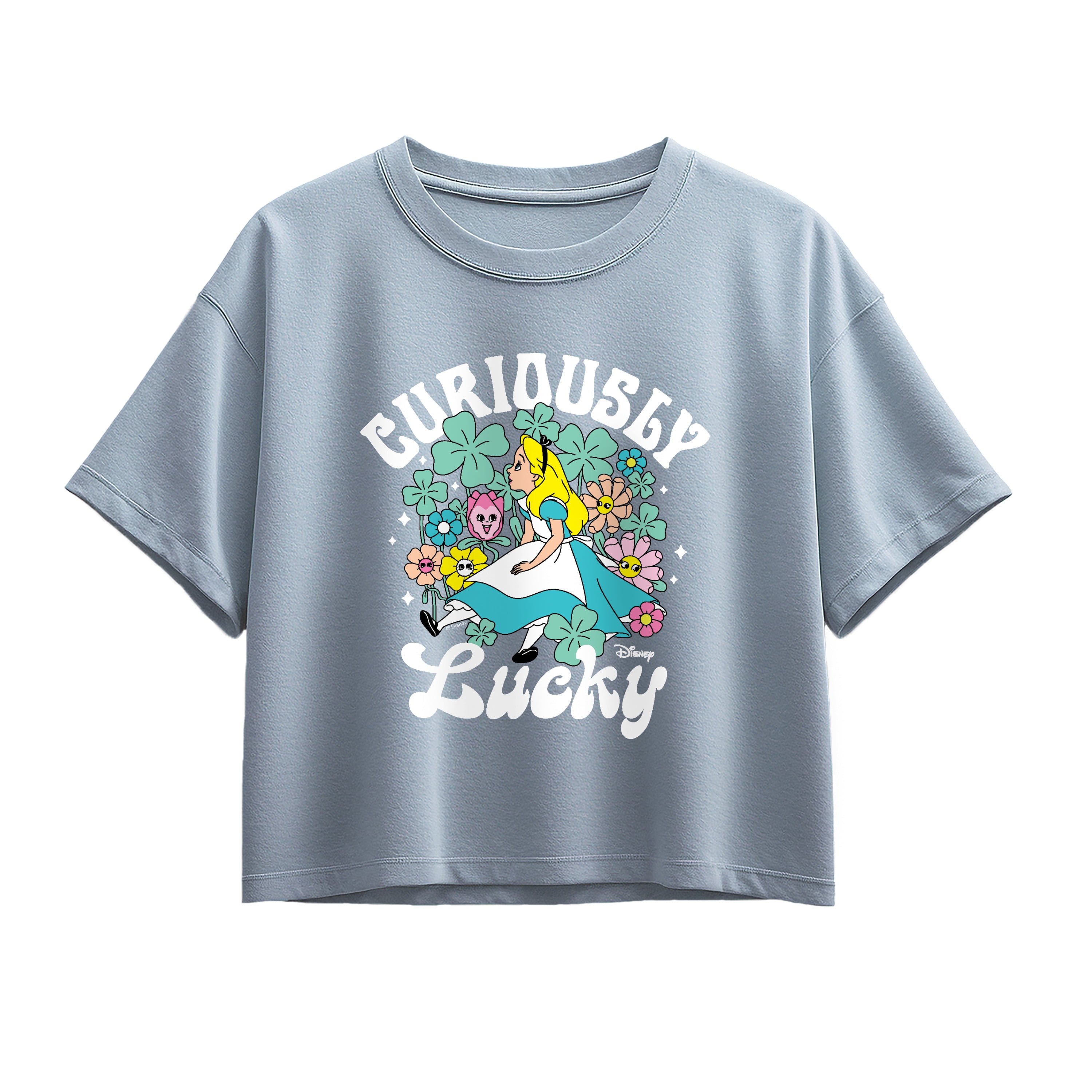 Alice in Wonderland - Curiously Lucky - Youth Girls Boxy T-Shirt ...
