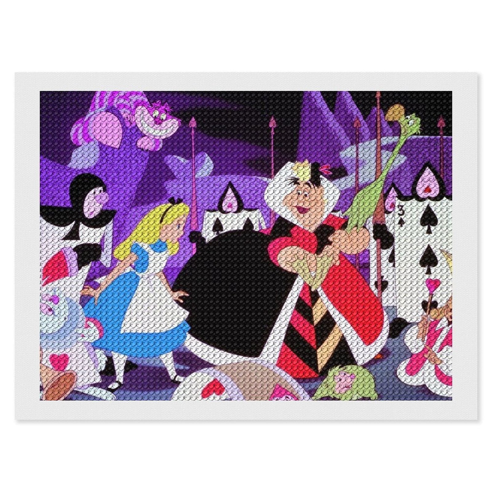 Alice in Wonderland Diamond Art Kits for Adults Beginners Round 5D ...
