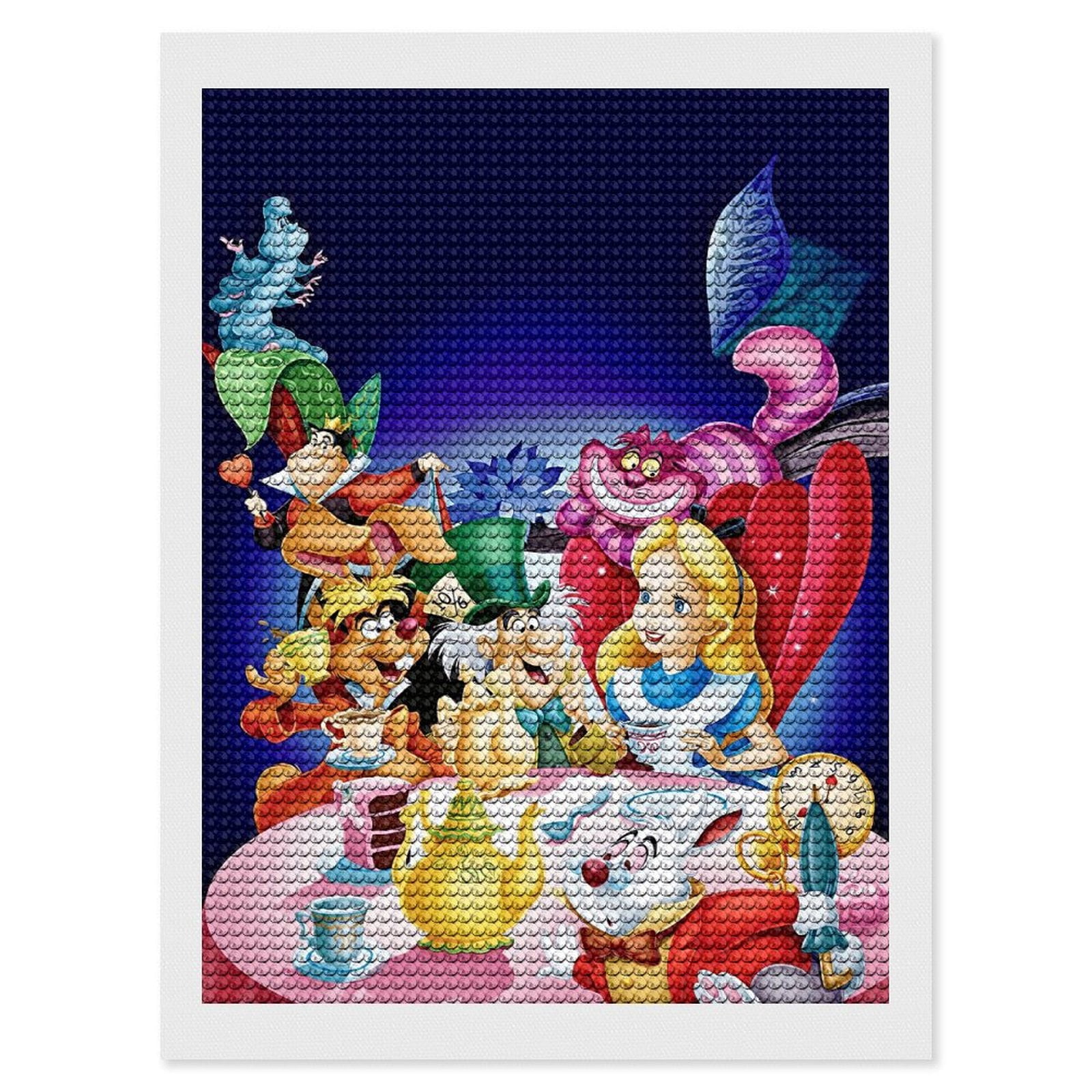 Alice in Wonderland Diamond Art Kits for Adults Beginners Round 5D ...