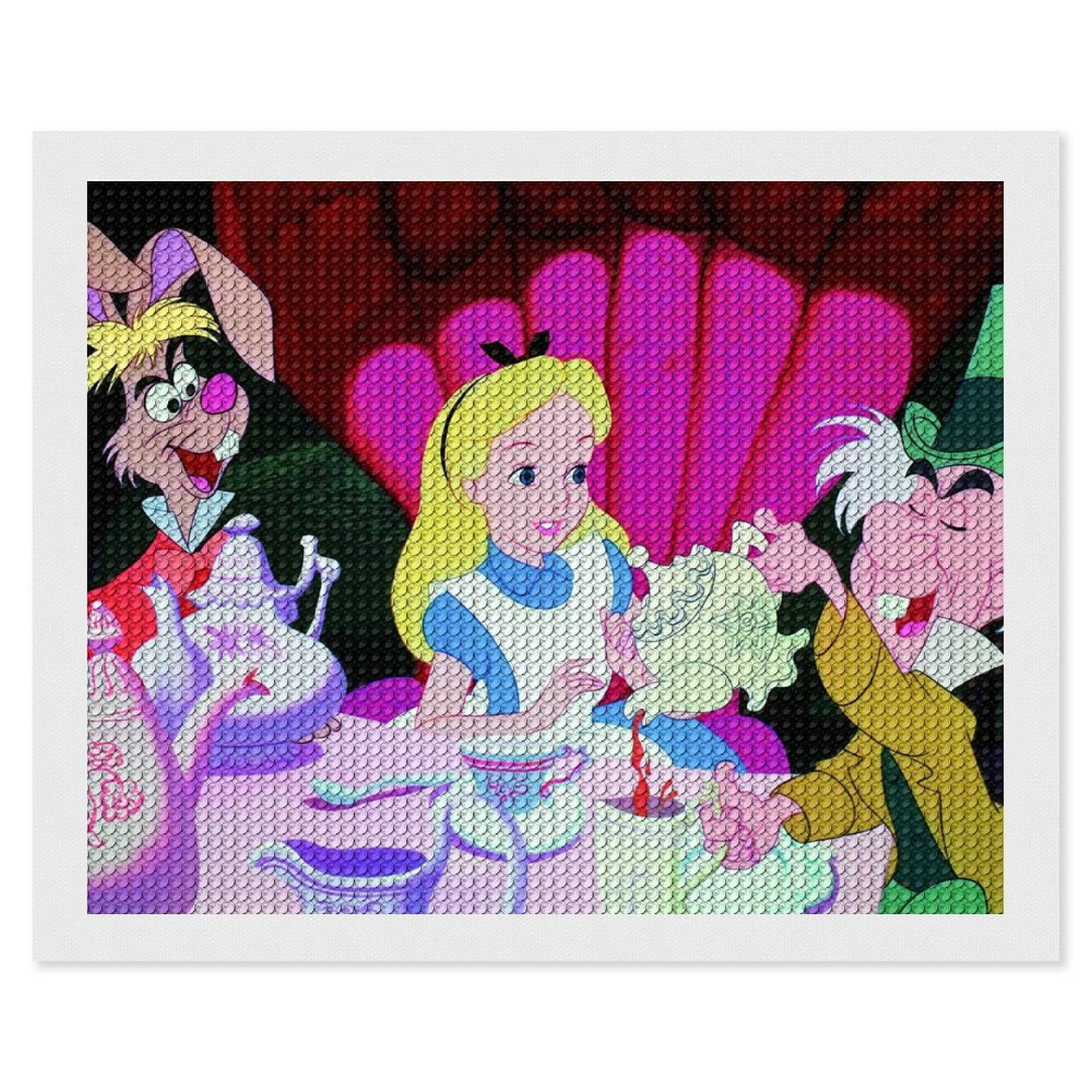 Alice in Wonderland Diamond Art Kits for Adults Beginners Round 5D ...