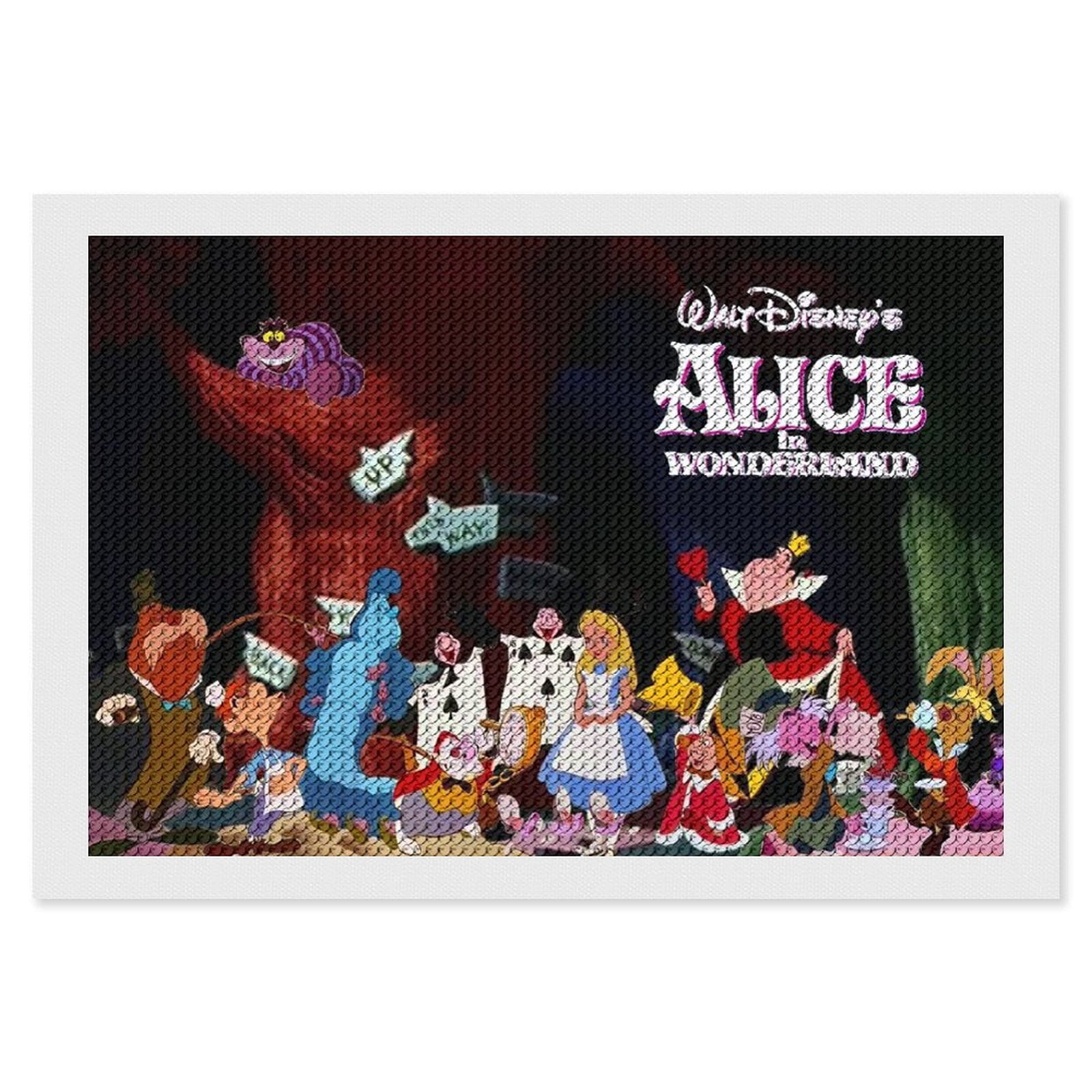 Alice in Wonderland Diamond Art Kits for Adults Beginners Round 5D ...