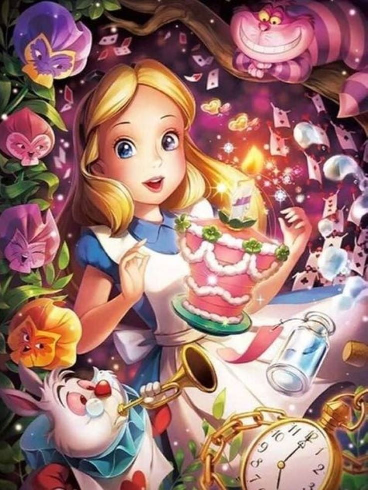Alice in Wonderland Diamond Painting Kits for Adults Diamond Art 5D ...