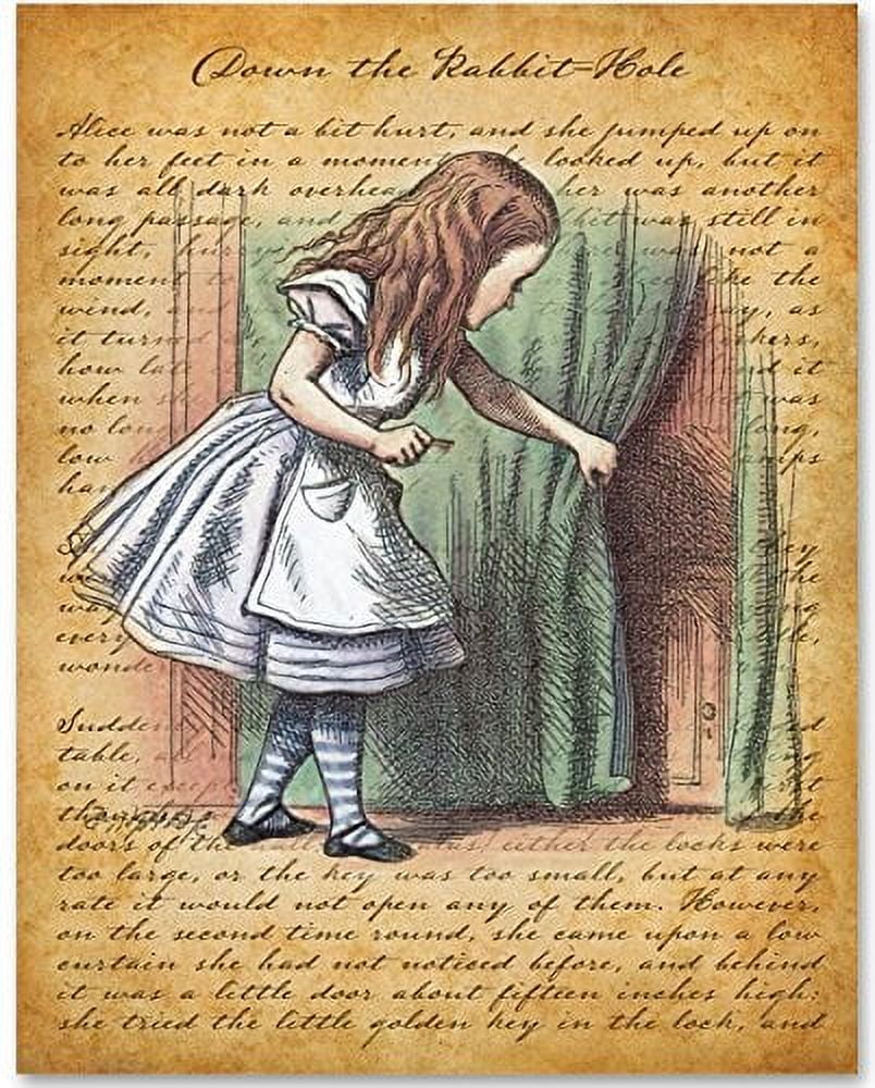 Alice in Wonderland- Giant Alice - 11x14 Unframed Alice in Wonderland ...