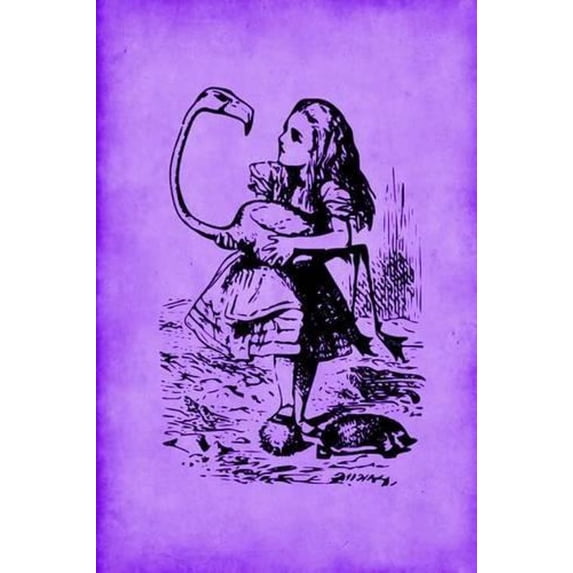 Alice in Wonderland Journal - Alice and the Flamingo (Purple): 100 Page ...