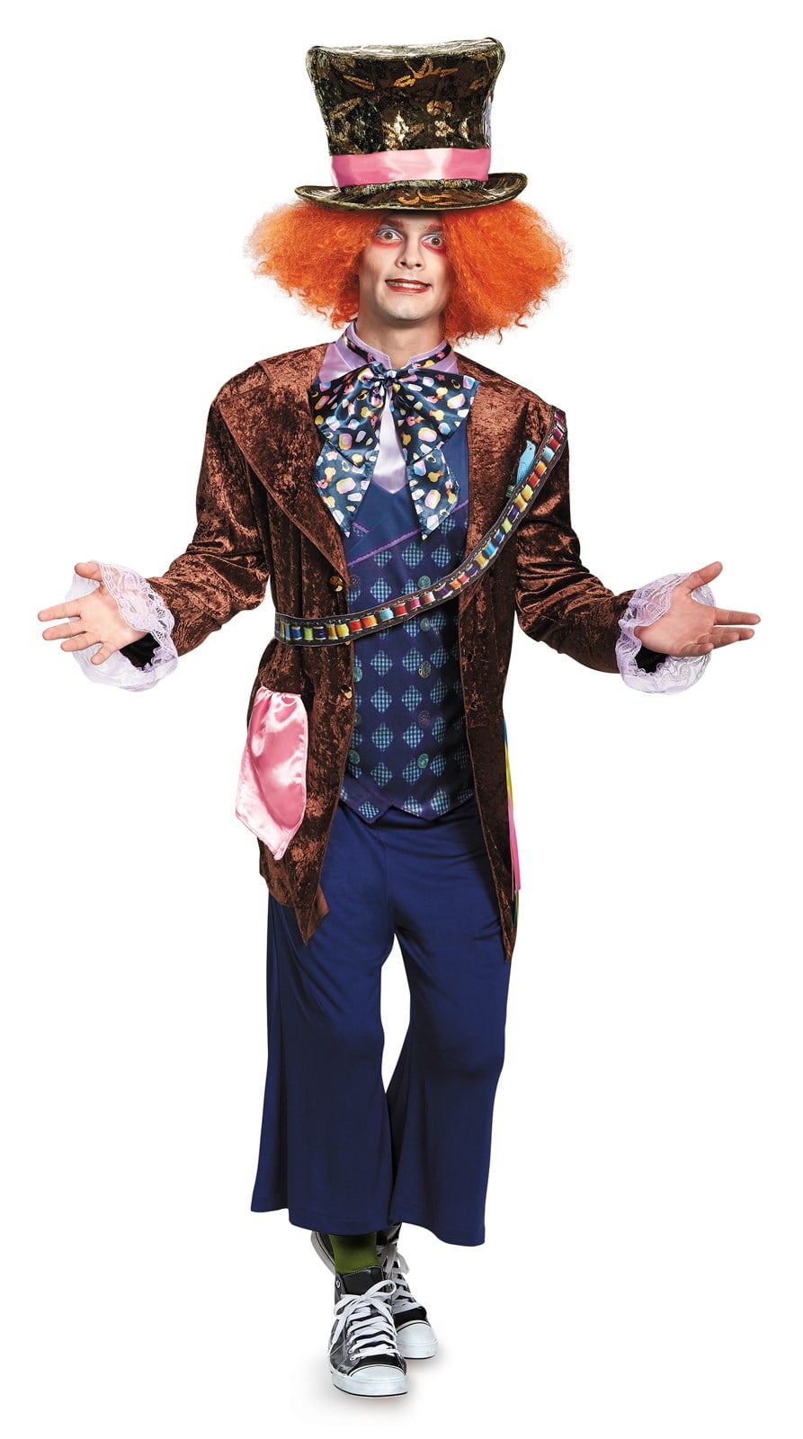Alice in Wonderland Mad Hatter Deluxe Costume for Adults with Jacket ...