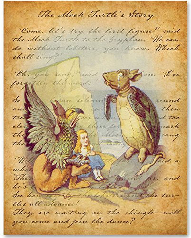 Alice in Wonderland - Mock Turtle Crying - 11x14 Unframed Alice in ...