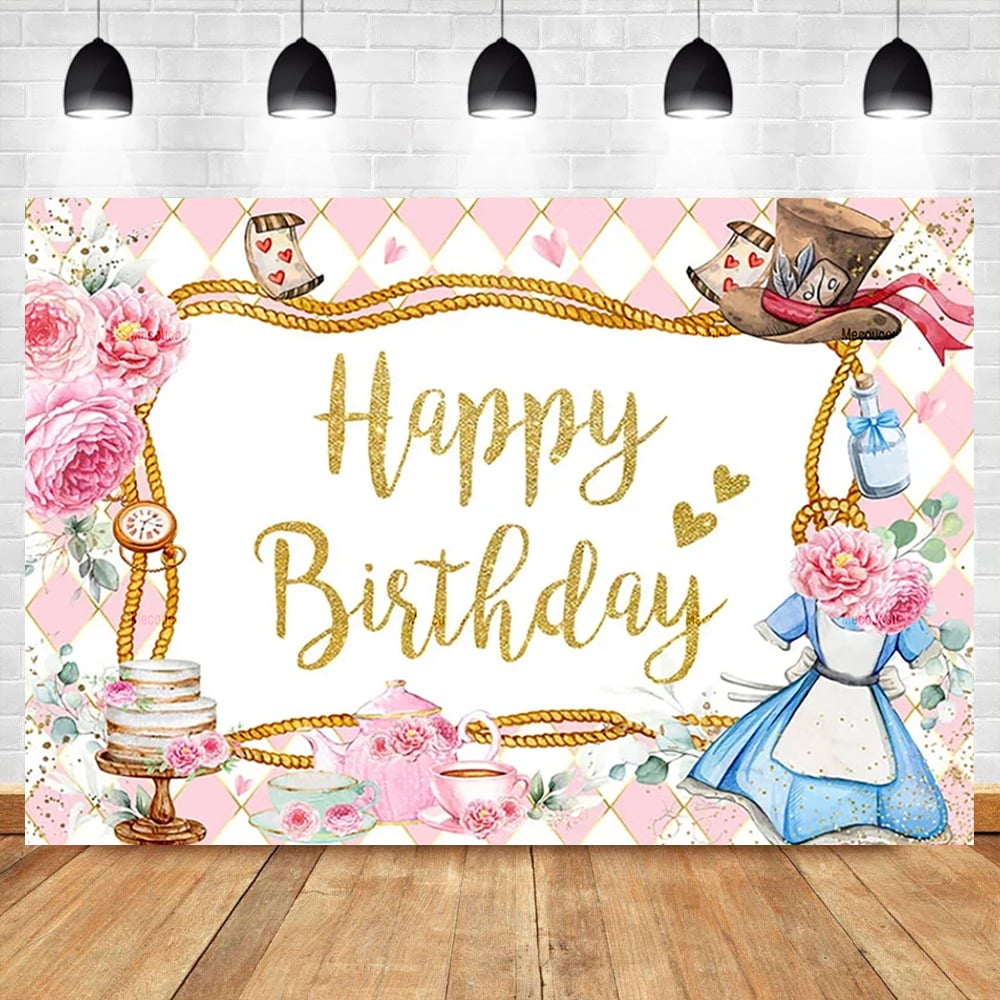 Alice in Wonderland Party Decoration 5x3 3Party Banner Baby Shower ...