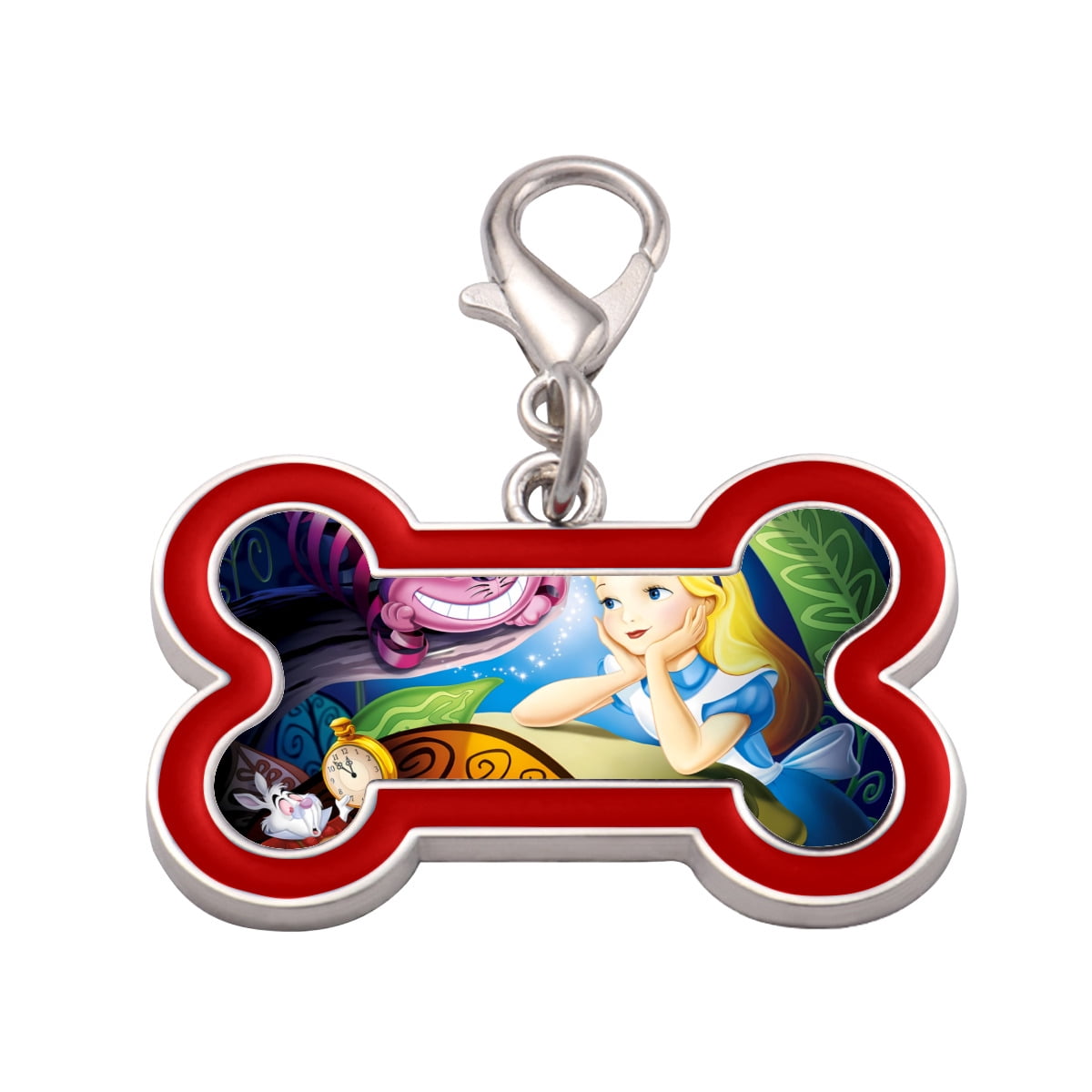 Alice in Wonderland Personalized collar decoration with dog bone print ...